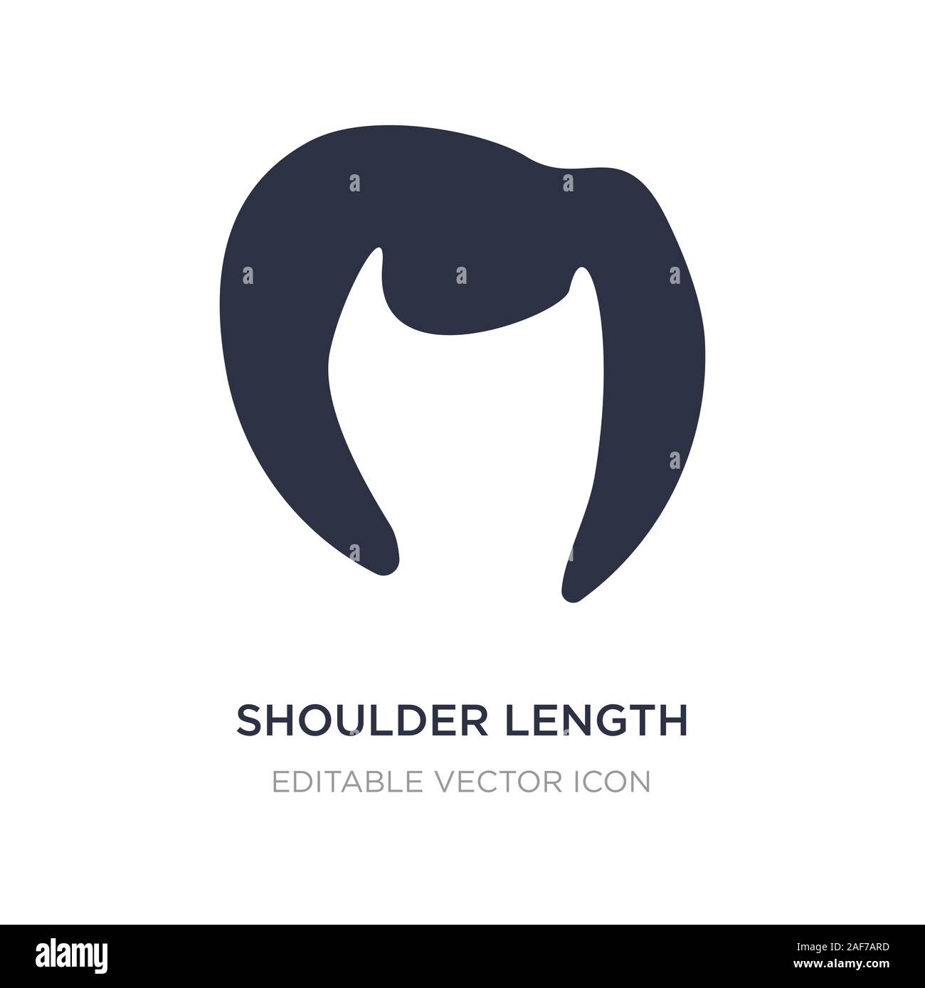 shoulder length icon on white background. Simple element illustration ...