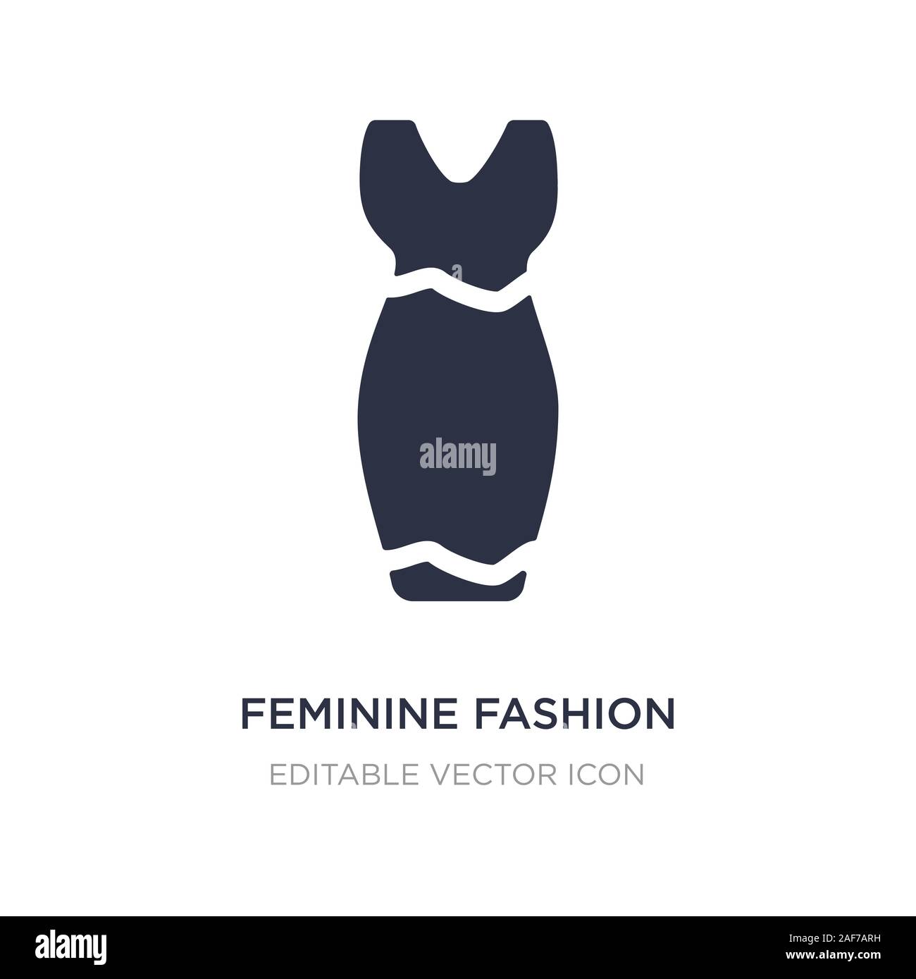 feminine fashion icon on white background. Simple element illustration ...