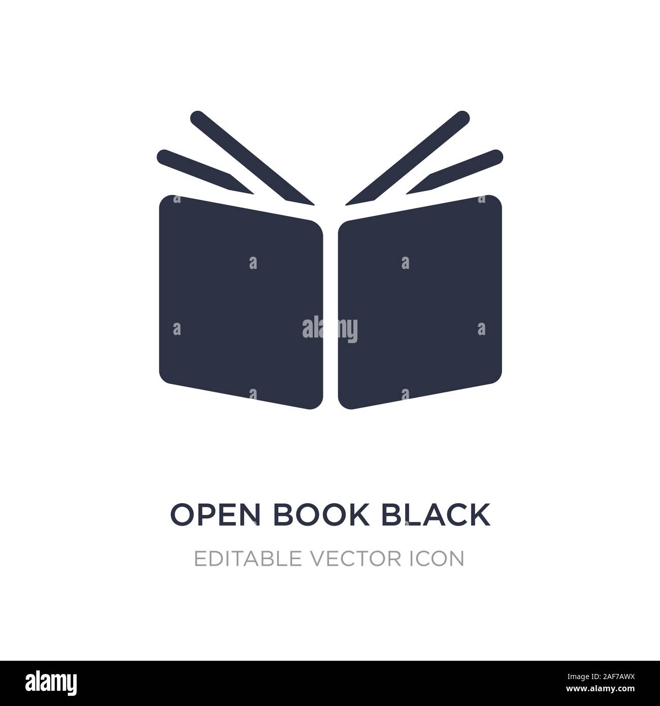 open book black cover icon on white background. Simple element ...