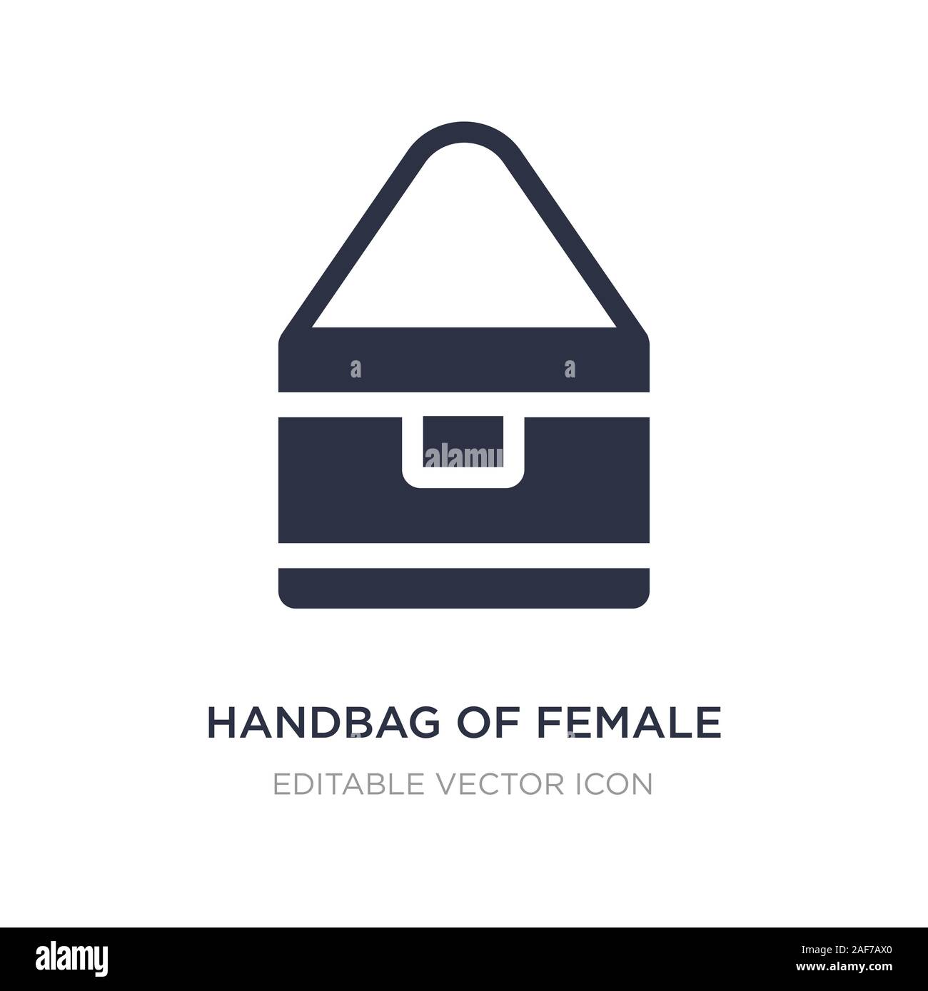 handbag of female icon on white background. Simple element illustration ...