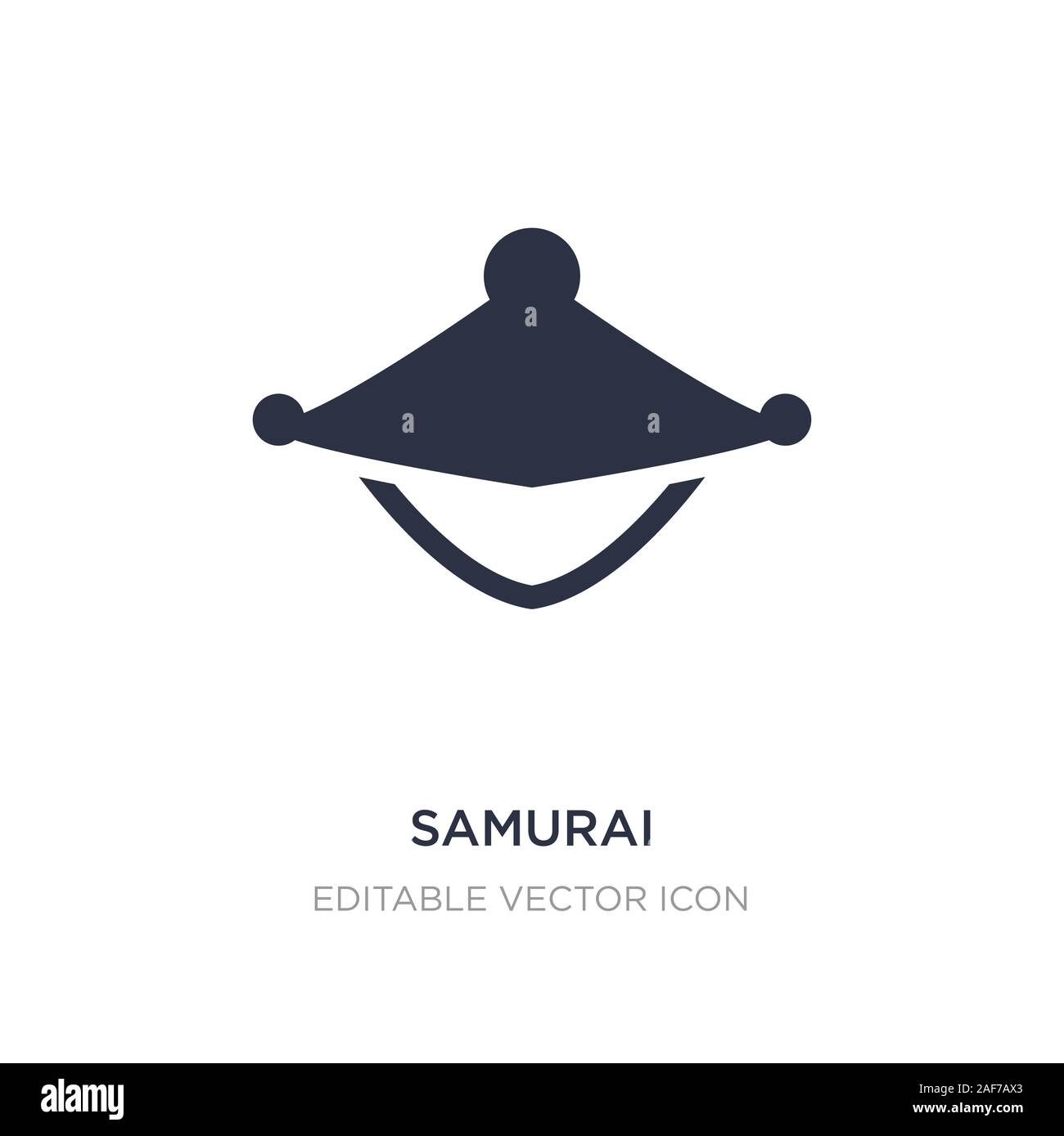 samurai japanese hat icon on white background. Simple element ...