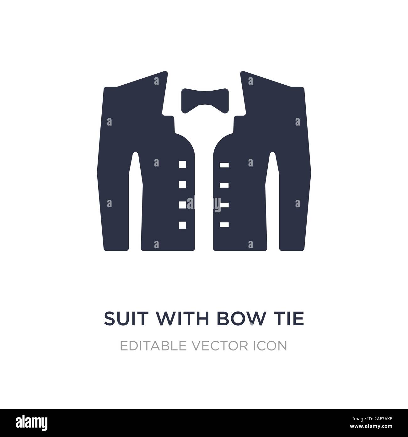 suit with bow tie icon on white background. Simple element illustration ...