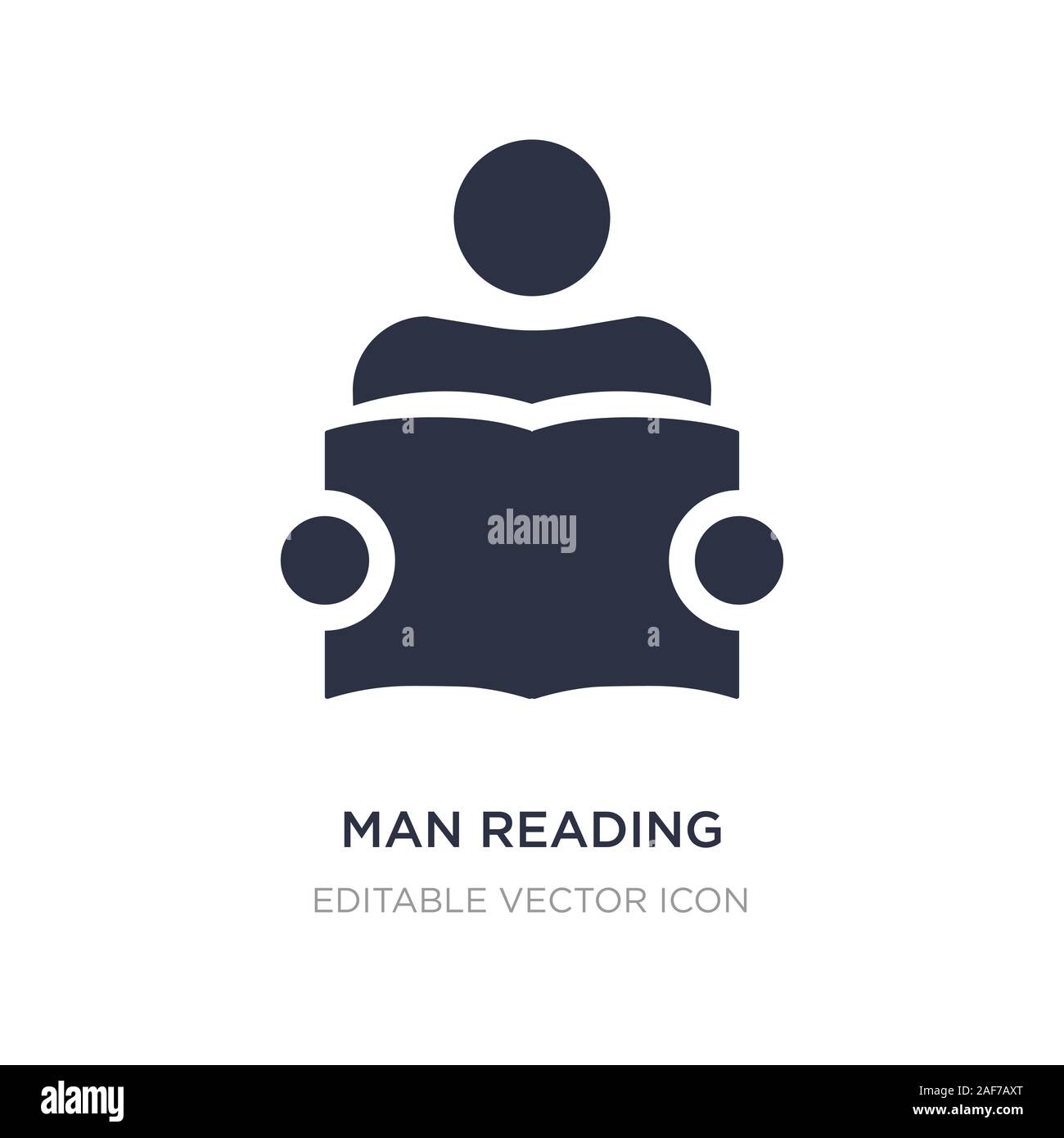 man reading icon on white background. Simple element illustration from ...