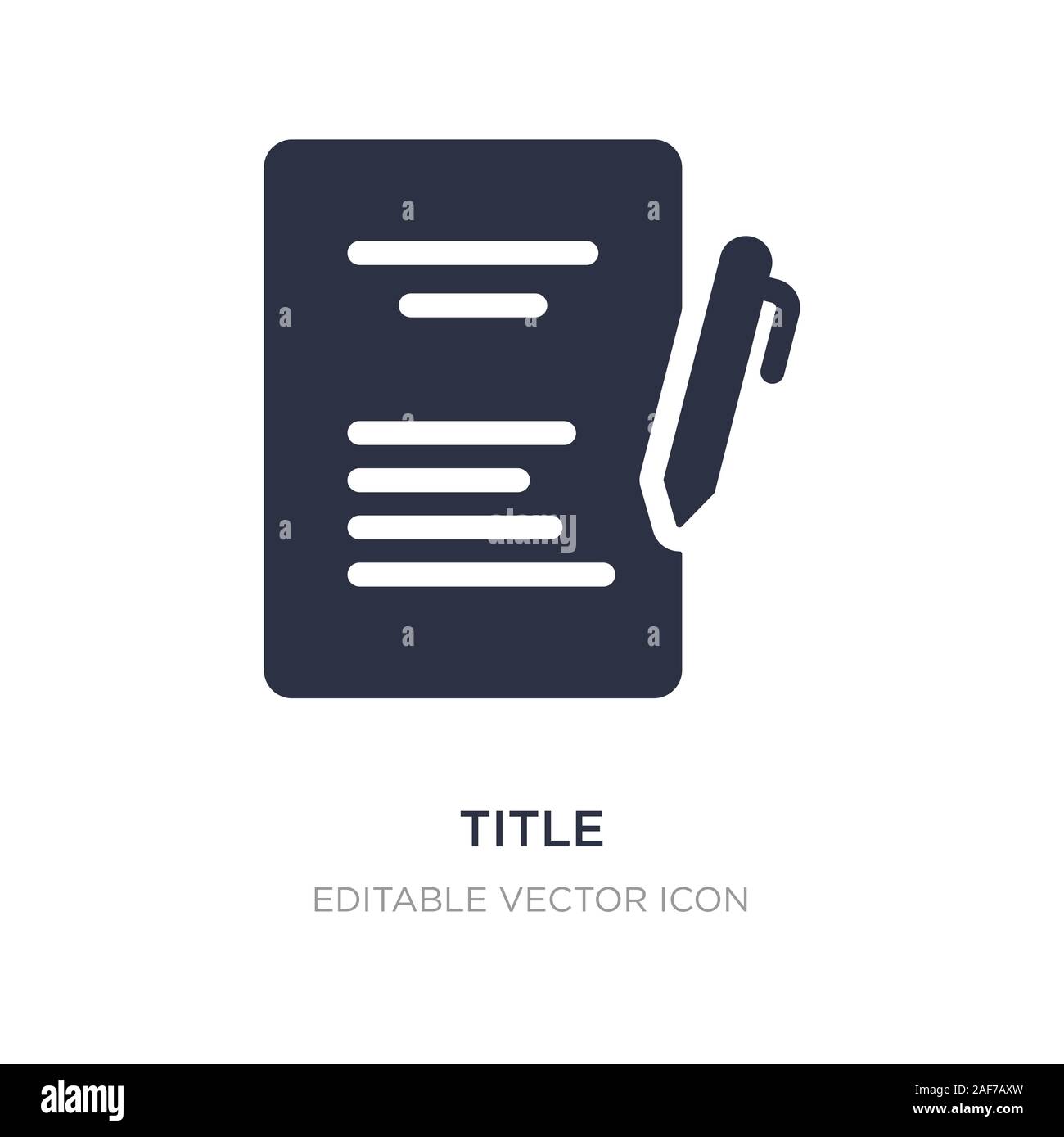 title icon on white background. Simple element illustration from ...