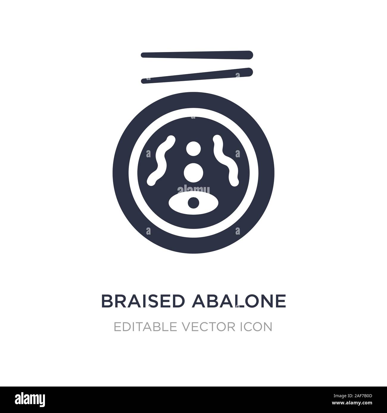 braised abalone icon on white background. Simple element illustration ...
