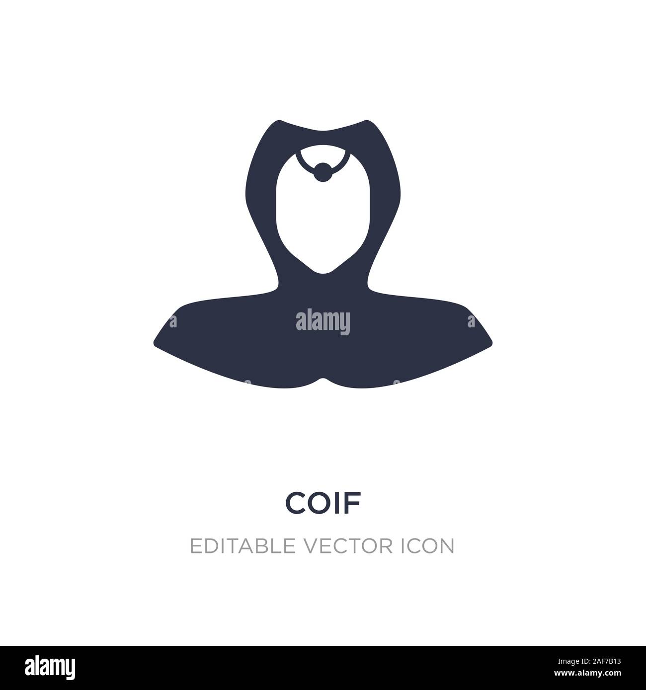 coif icon on white background. Simple element illustration from Fashion ...