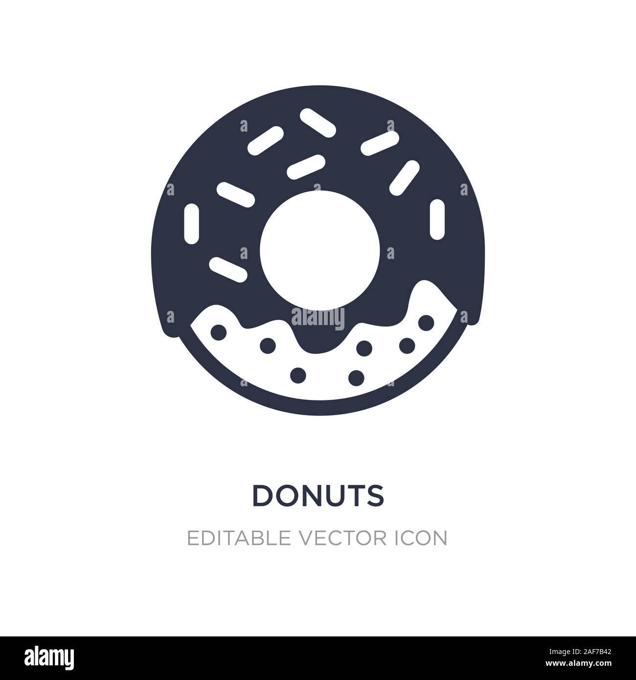 donuts icon on white background. Simple element illustration from Food ...