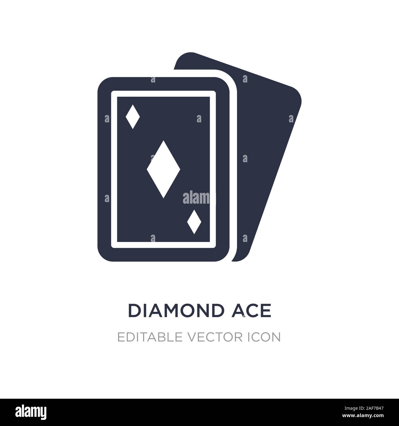 diamond ace icon on white background. Simple element illustration from ...