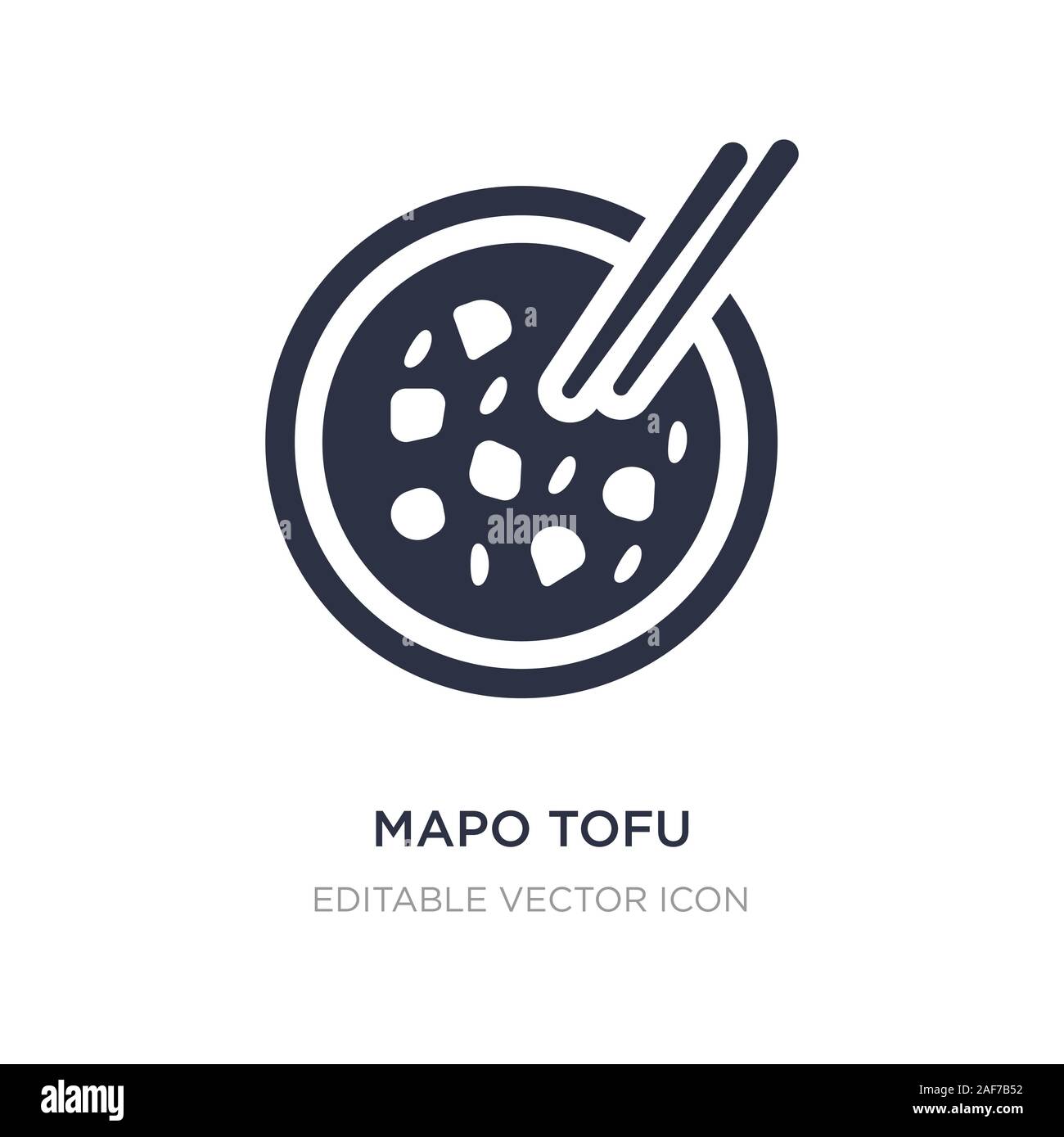 mapo tofu icon on white background. Simple element illustration from Food concept. mapo tofu ...