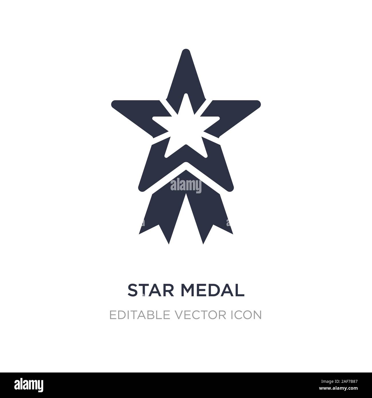 star medal icon on white background. Simple element illustration from ...