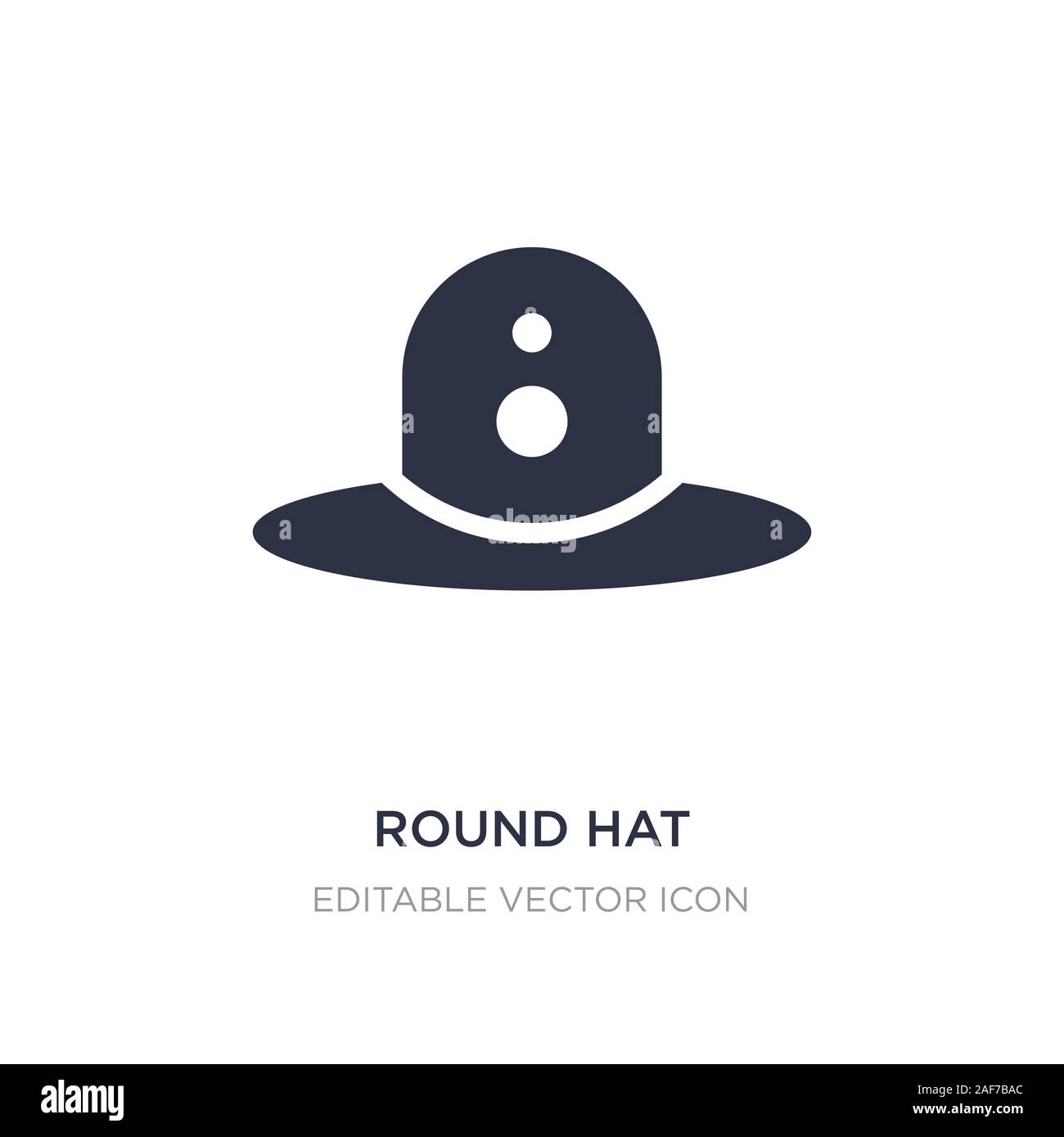 round hat icon on white background. Simple element illustration from ...