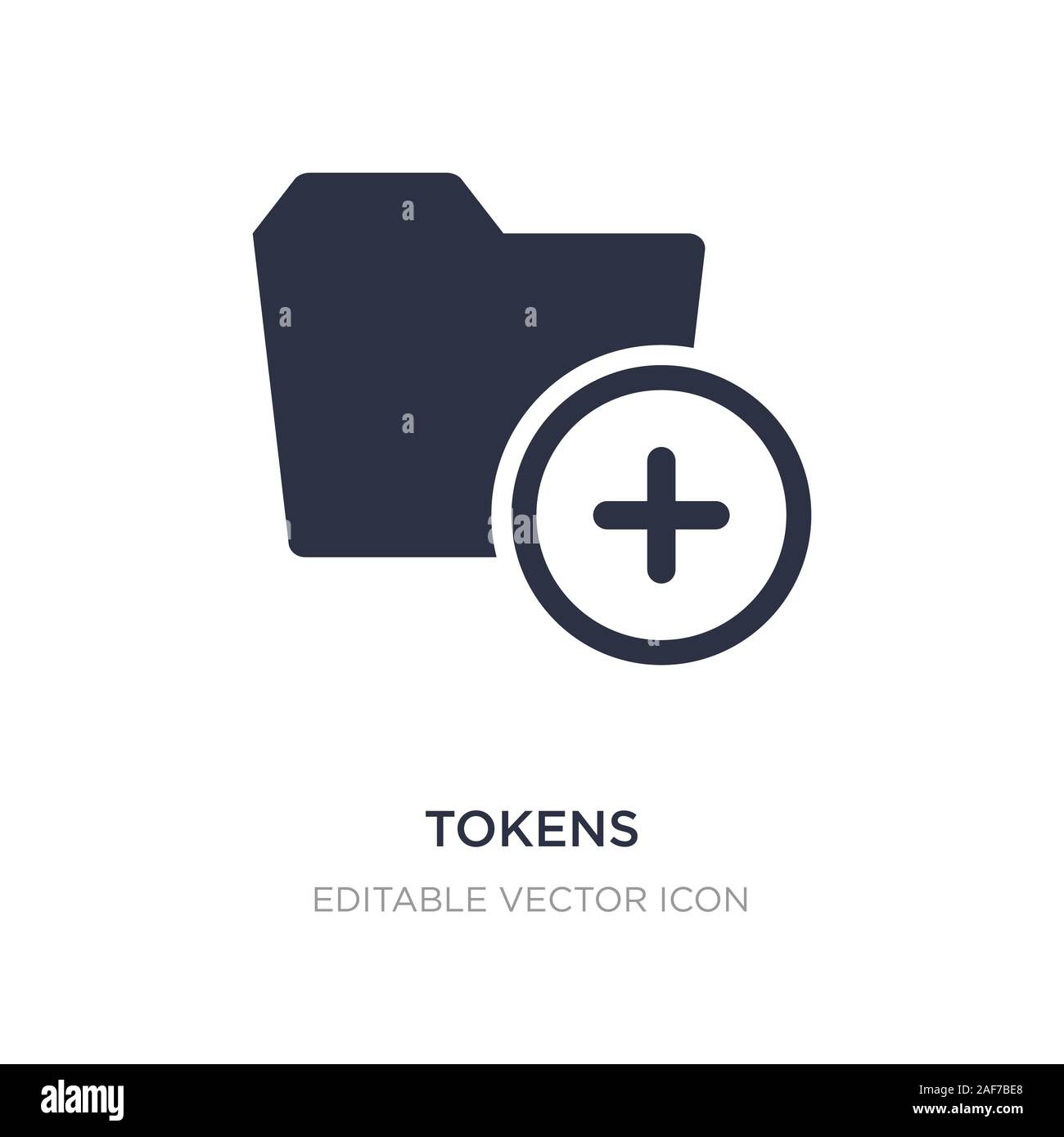 tokens icon on white background. Simple element illustration from Files ...
