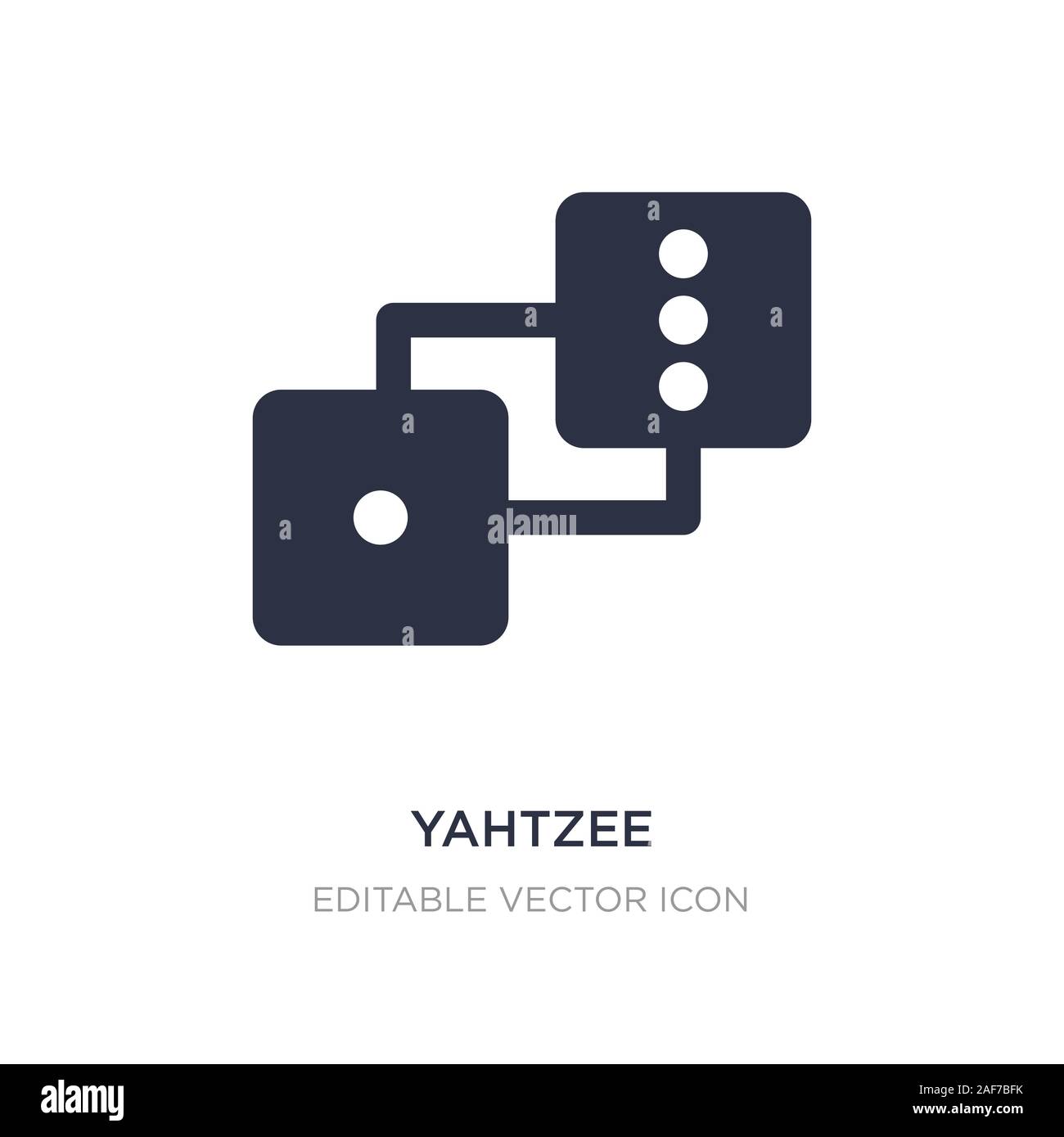 yahtzee icon on white background. Simple element illustration from ...