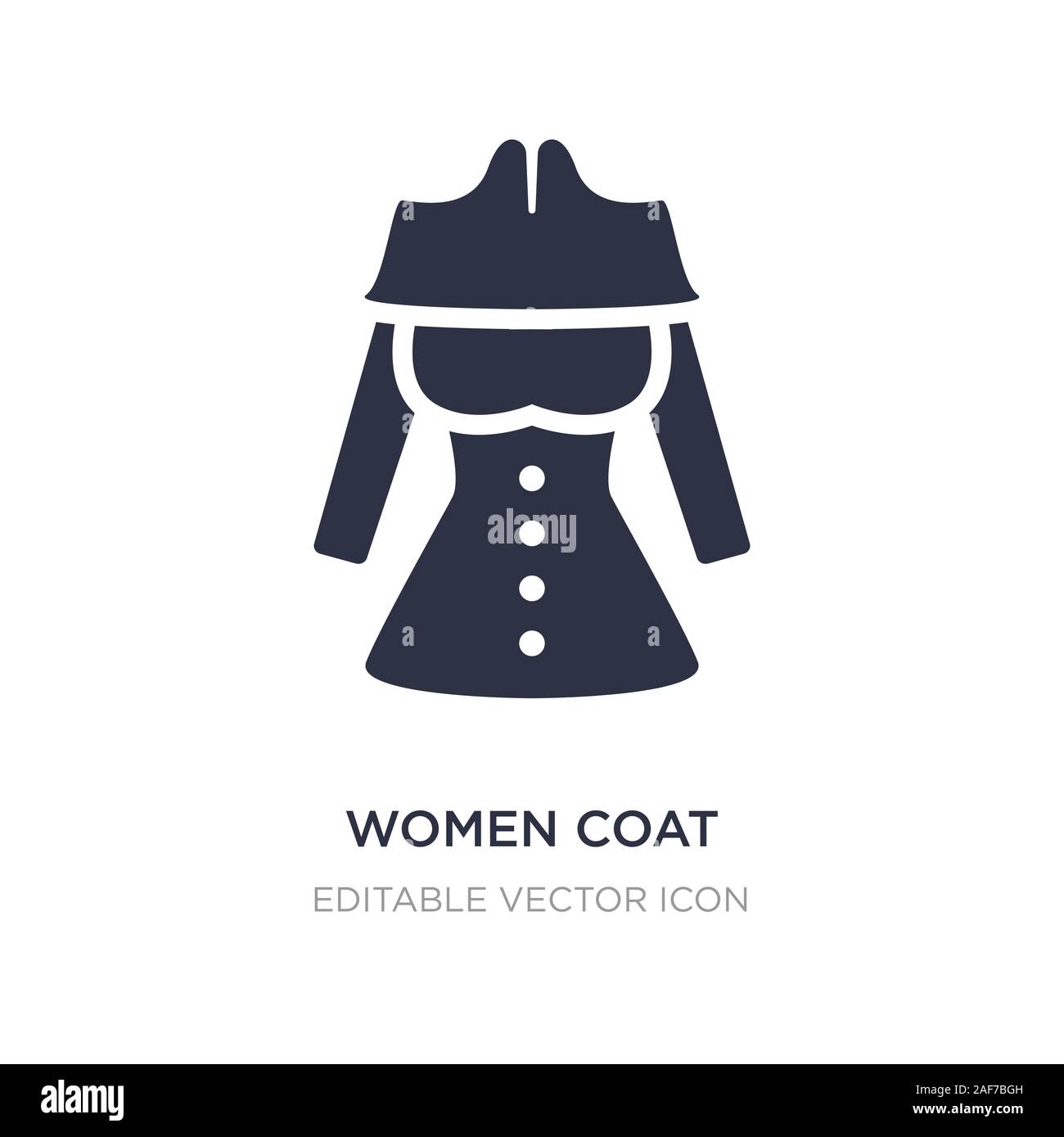 women coat icon on white background. Simple element illustration from ...