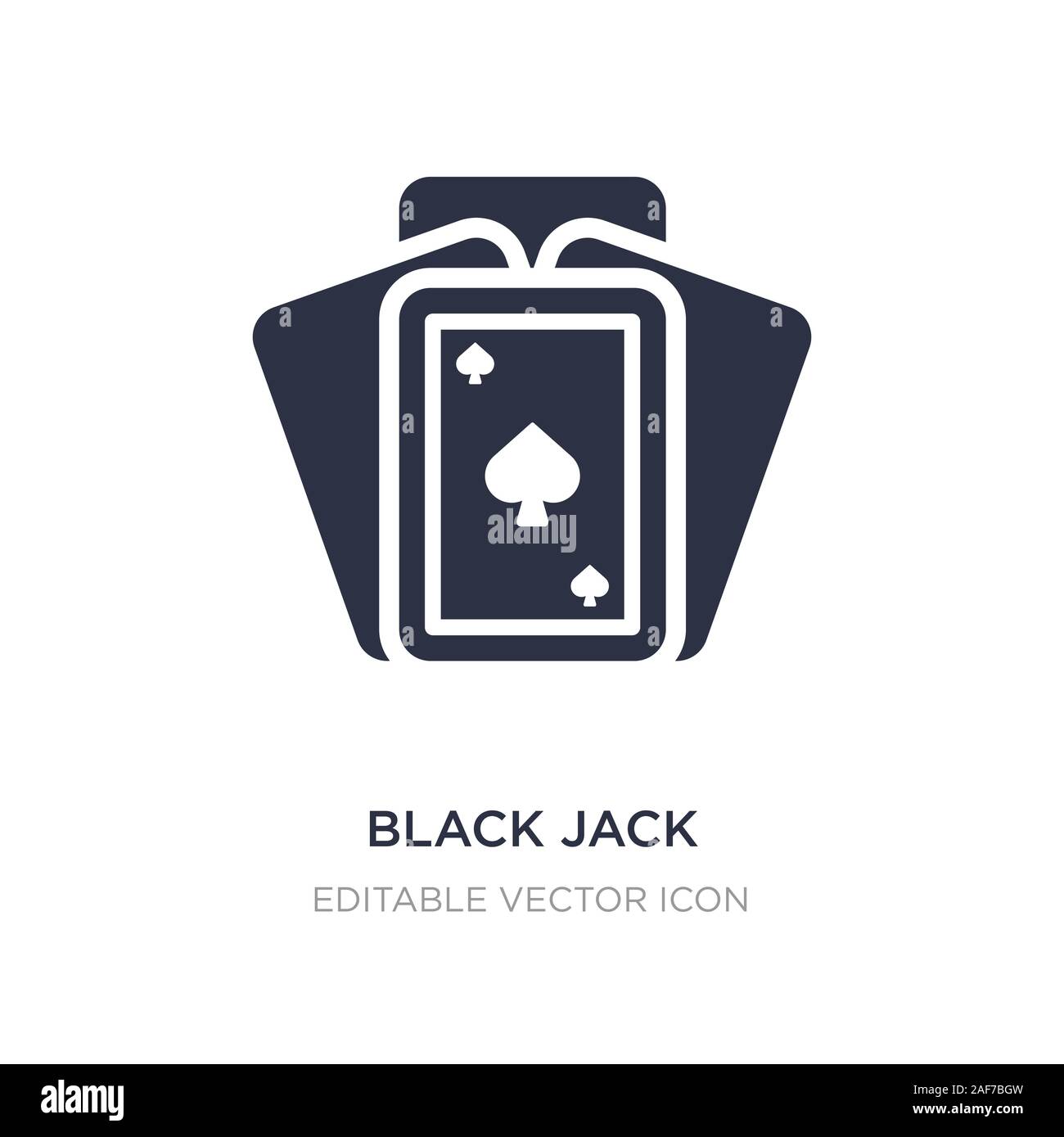 black jack icon on white background. Simple element illustration from ...