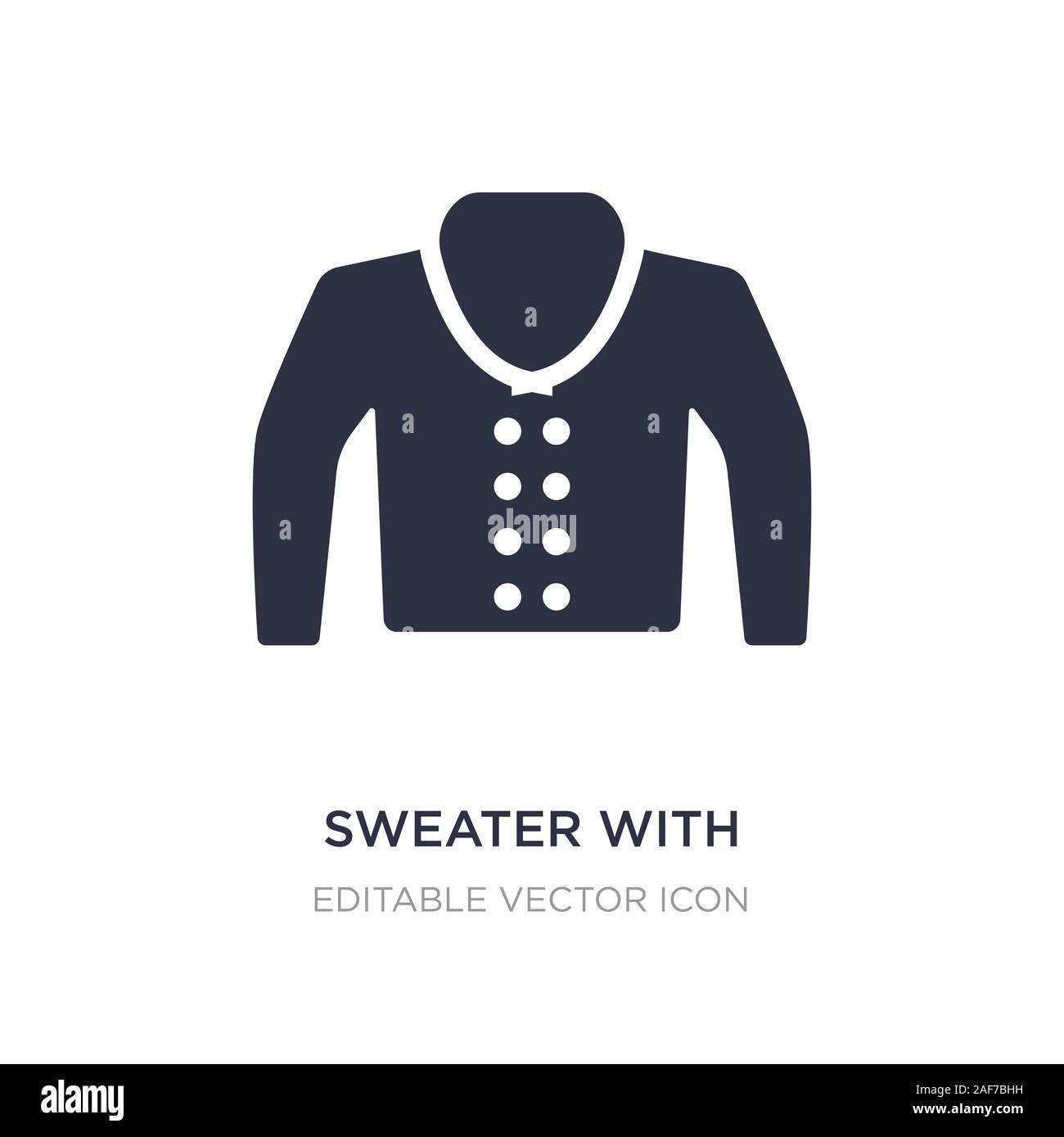 sweater with pockets icon on white background. Simple element ...