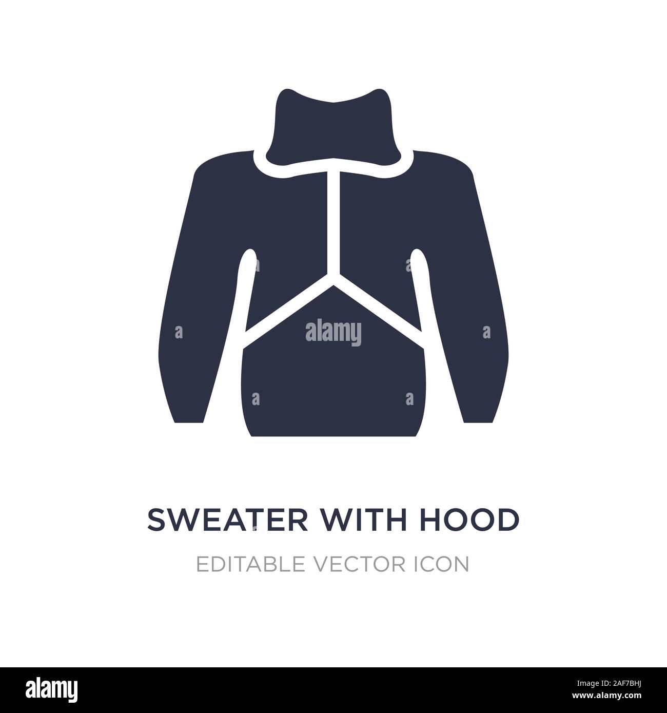 sweater with hood icon on white background. Simple element illustration ...