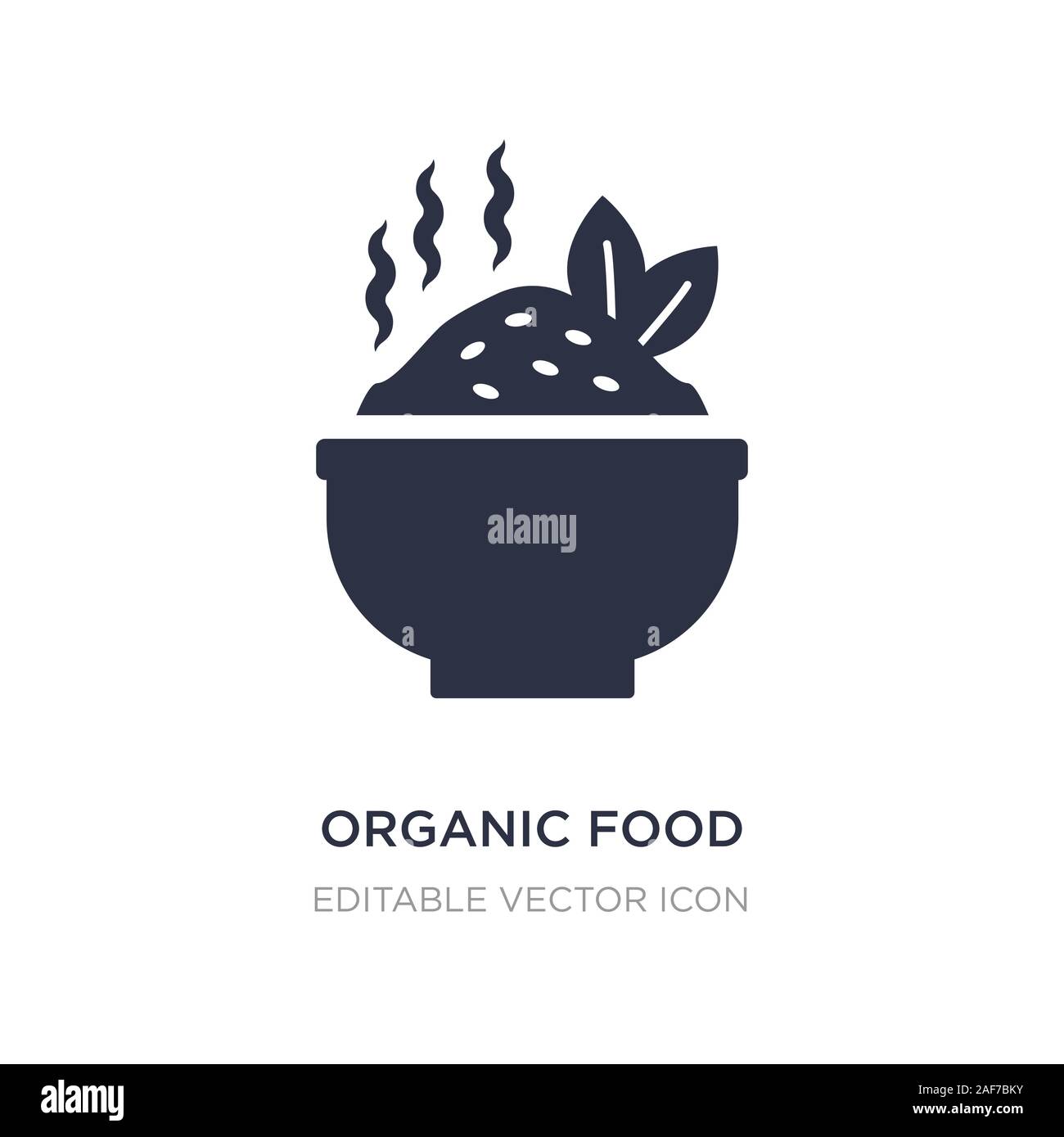 organic food icon on white background. Simple element illustration from ...