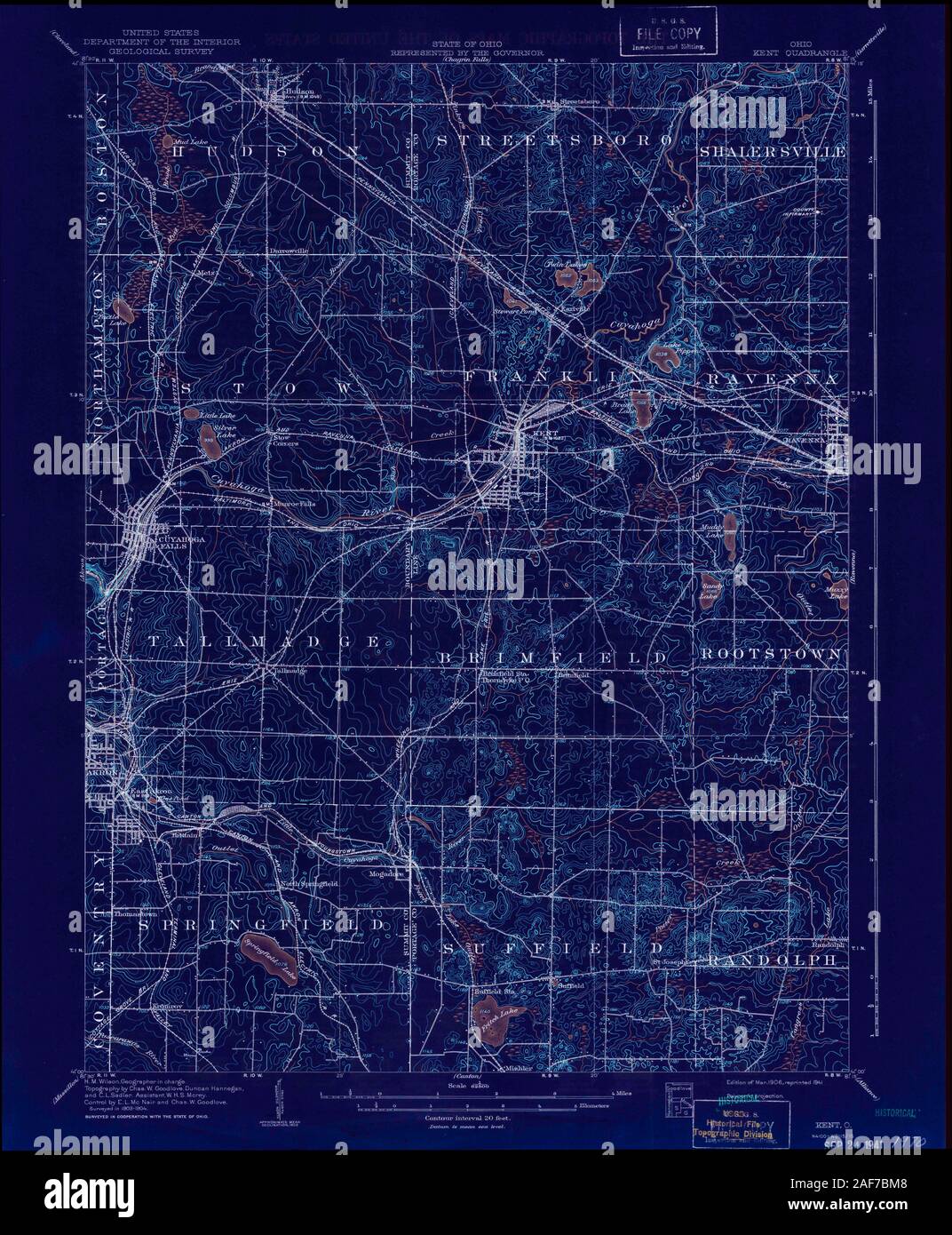 Map of kent ohio hi-res stock photography and images - Alamy