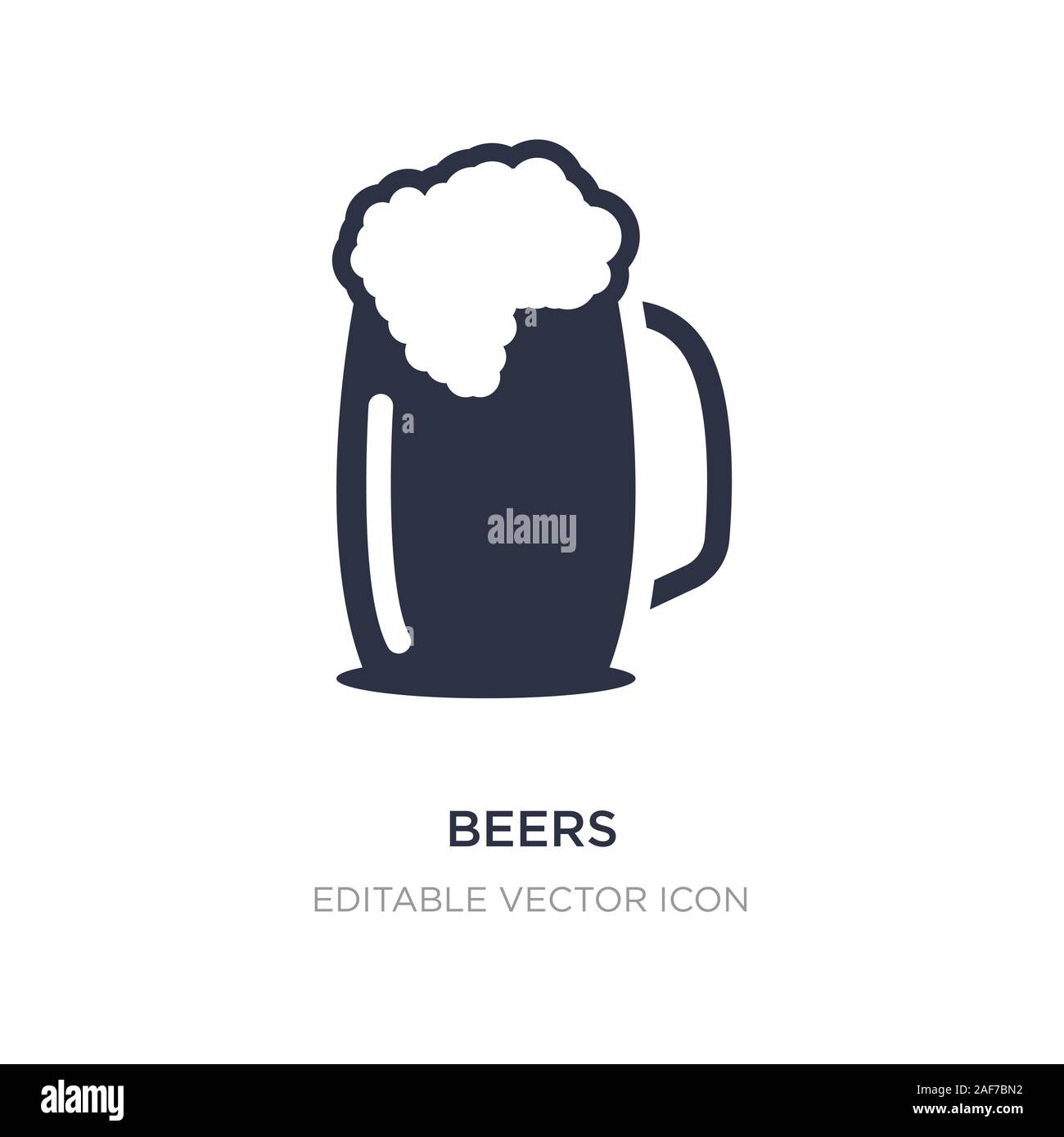 beers icon on white background. Simple element illustration from Food ...