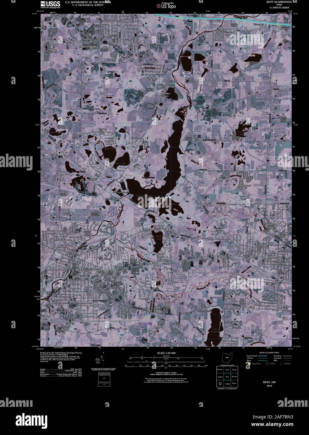 Map of kent ohio hi-res stock photography and images - Alamy