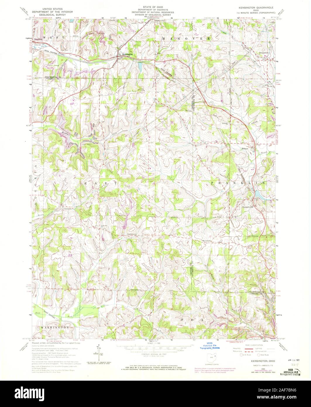 Map of kensington ohio hi-res stock photography and images - Alamy