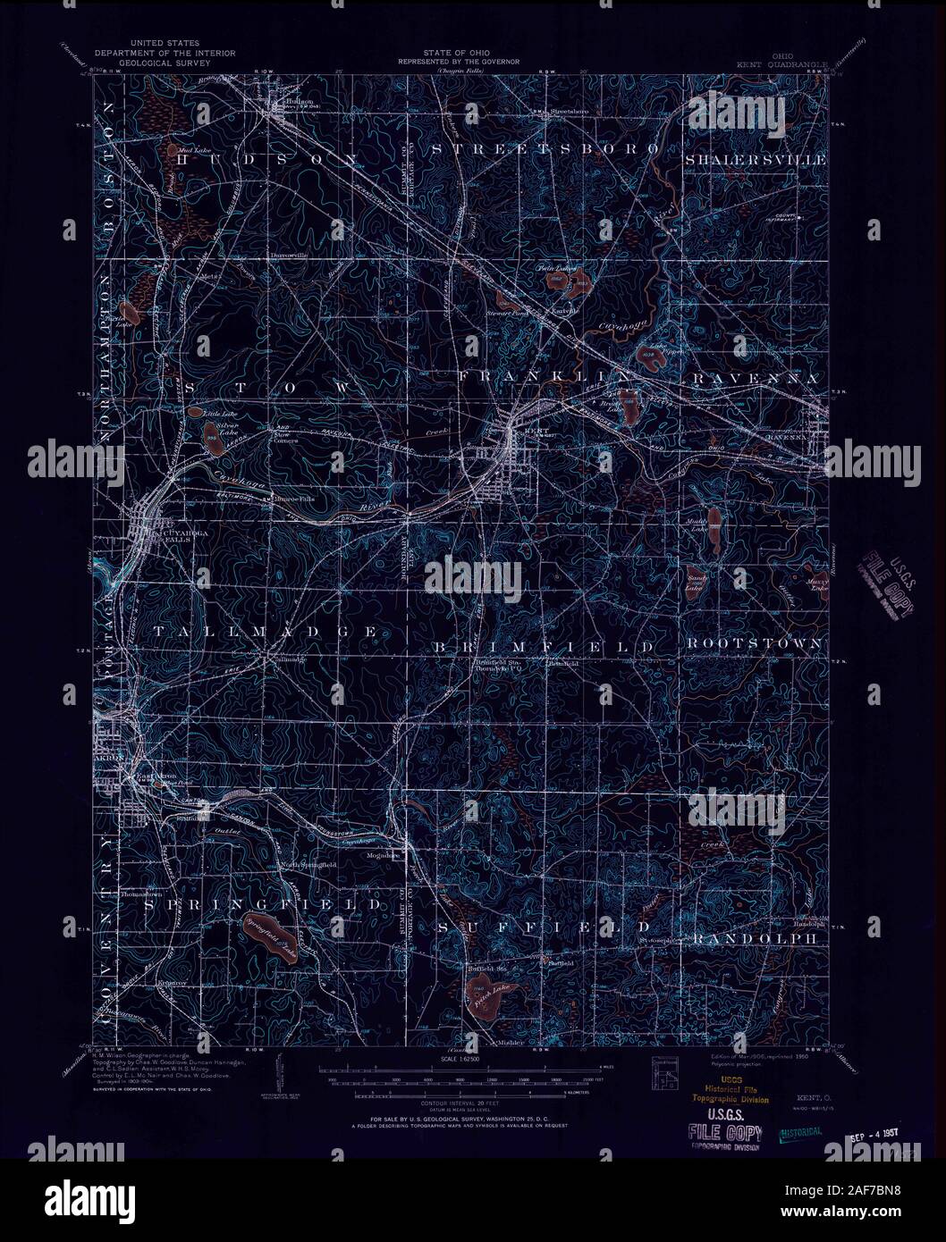 Map of kent ohio hi-res stock photography and images - Alamy