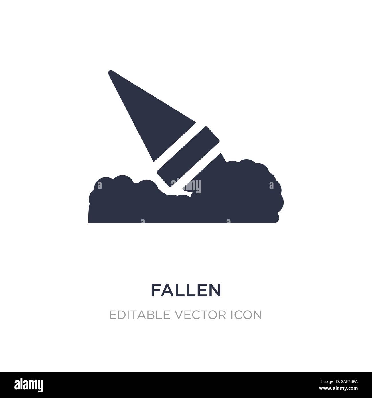 fallen icon on white background. Simple element illustration from Food ...