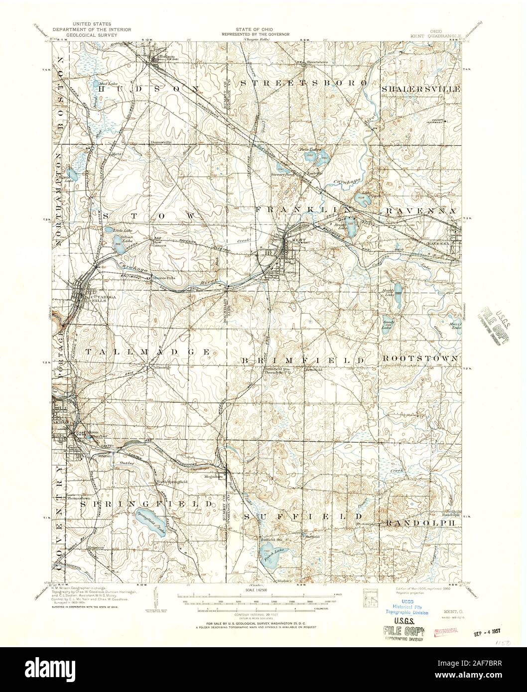 Map of kent ohio hi-res stock photography and images - Alamy