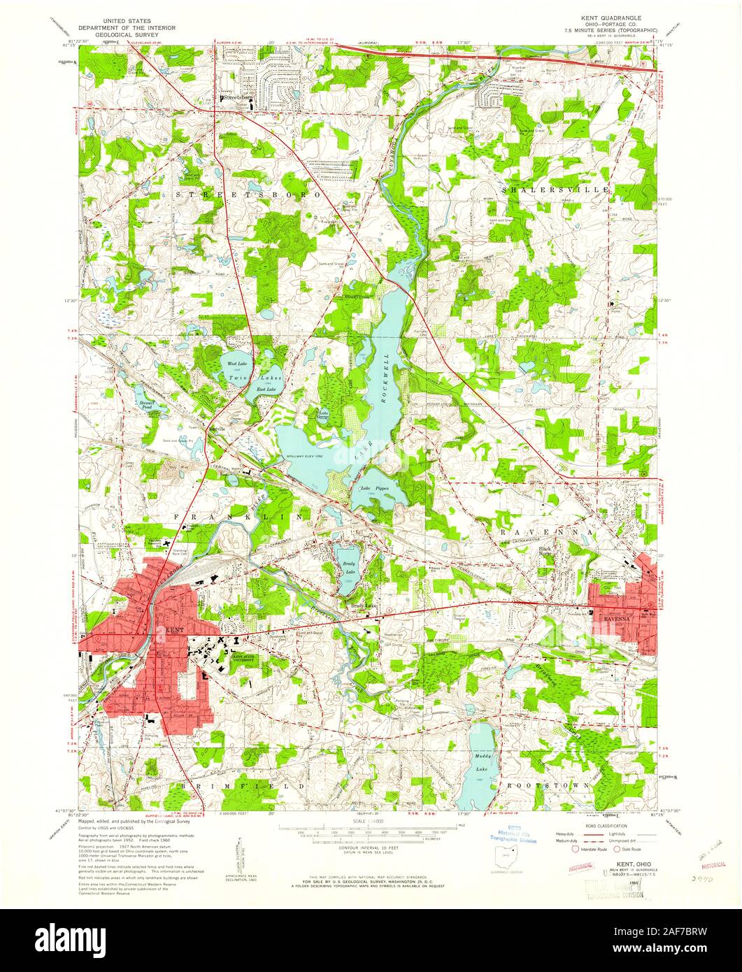 Map of kent ohio hi-res stock photography and images - Alamy