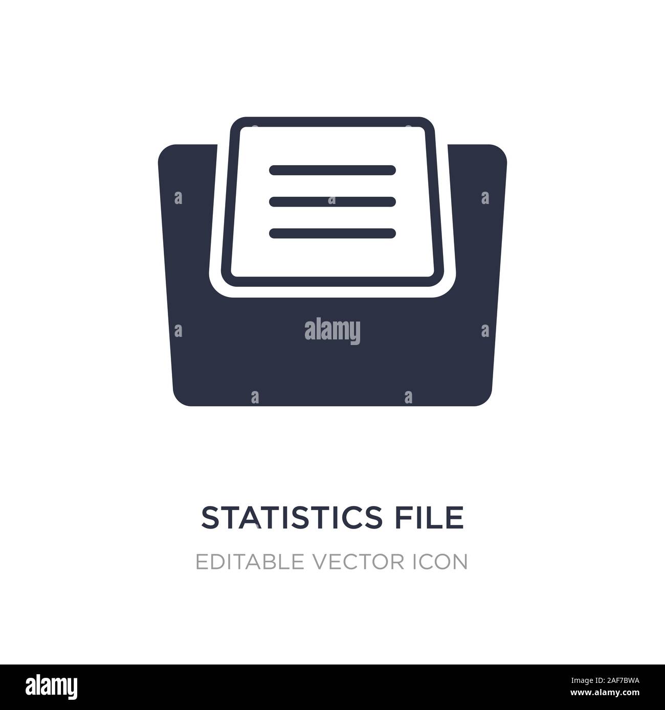 statistics file icon on white background. Simple element illustration ...