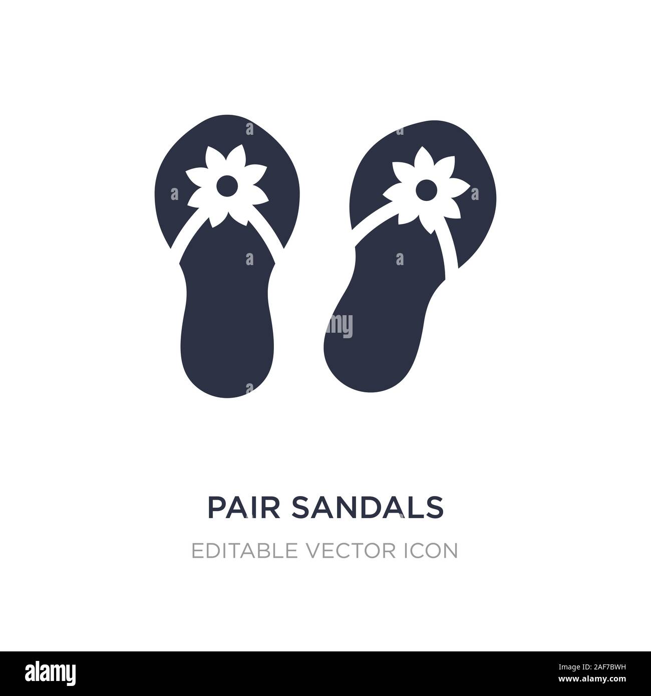 pair sandals icon on white background. Simple element illustration from ...