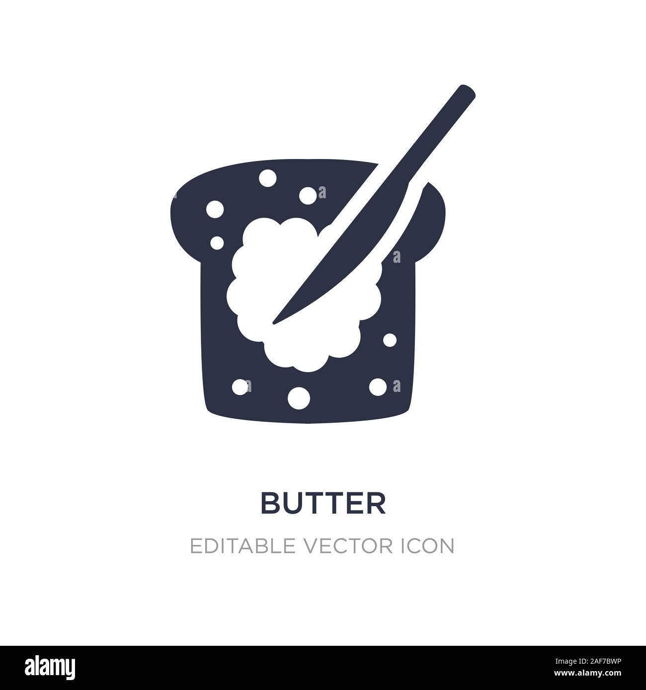 butter icon on white background. Simple element illustration from Food ...
