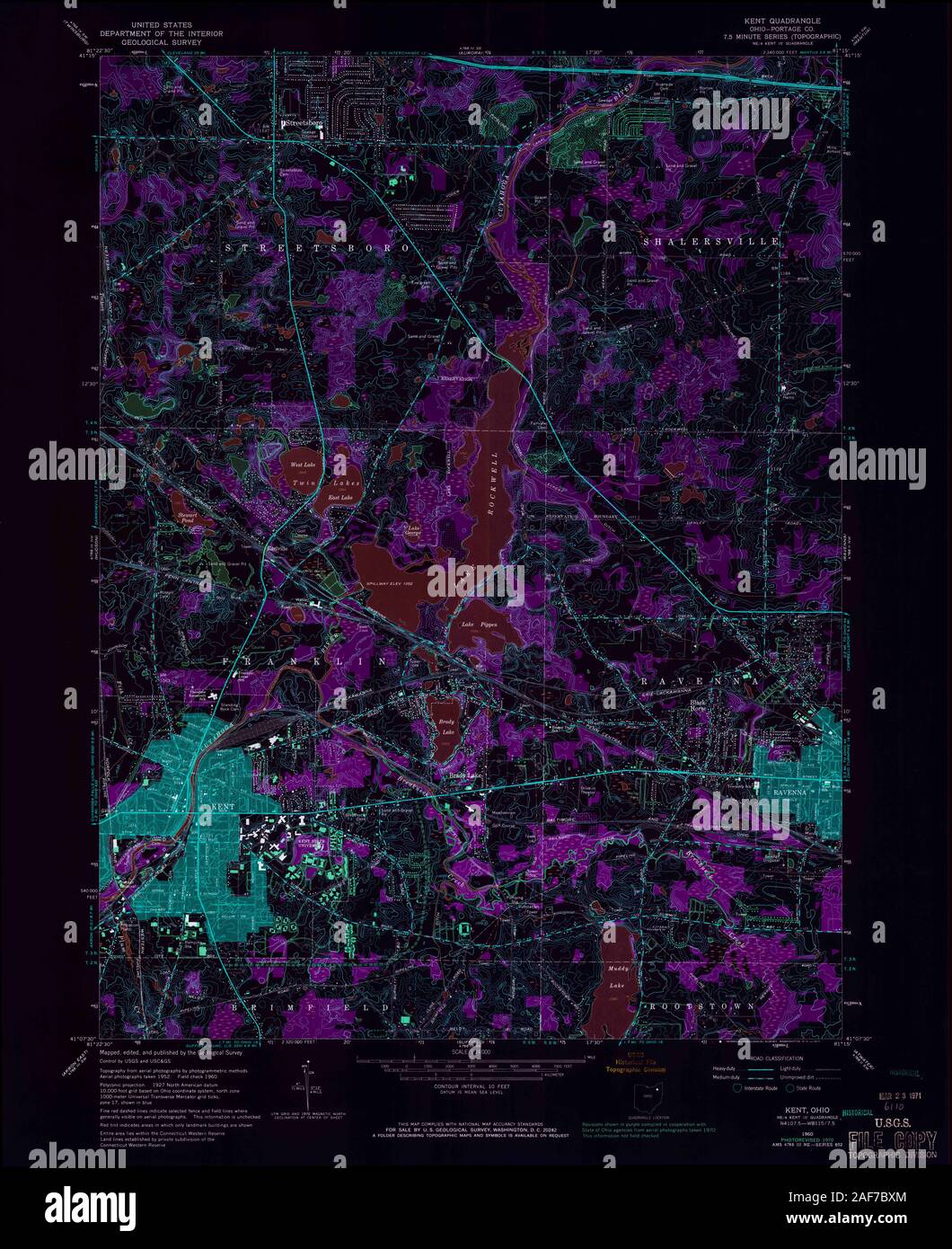 Map of kent ohio hi-res stock photography and images - Alamy