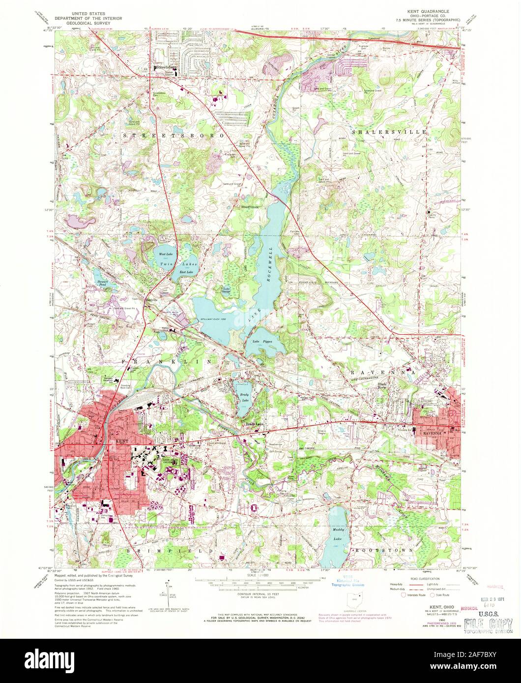 Map of kent ohio hi-res stock photography and images - Alamy