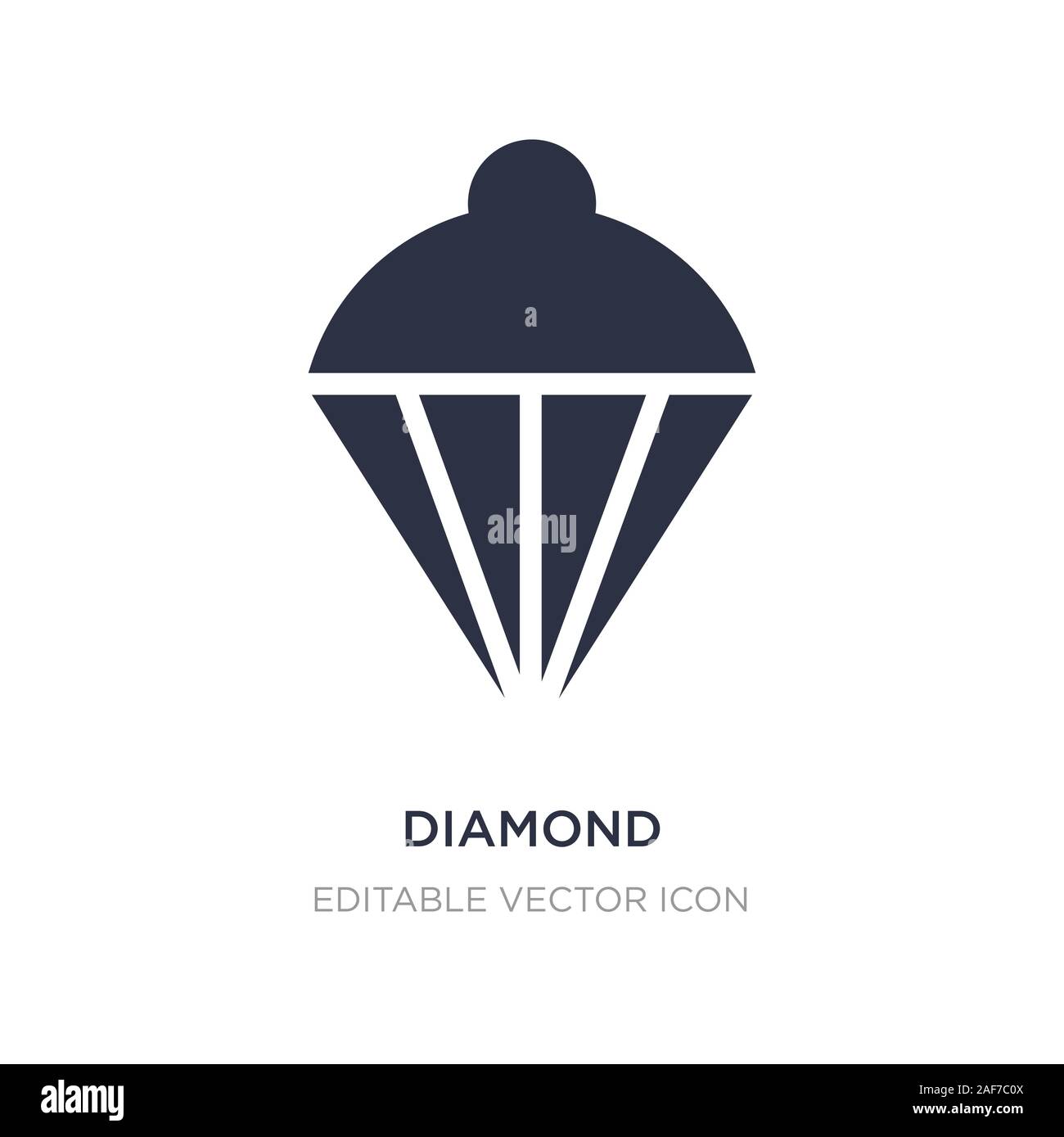 diamond precious stone icon on white background. Simple element ...