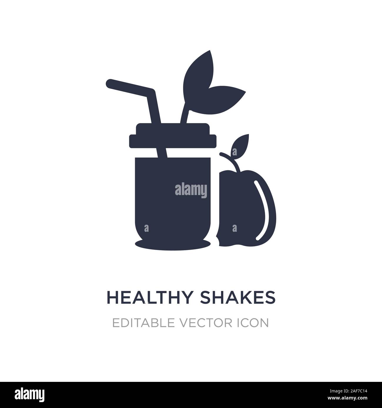 healthy shakes icon on white background. Simple element illustration ...
