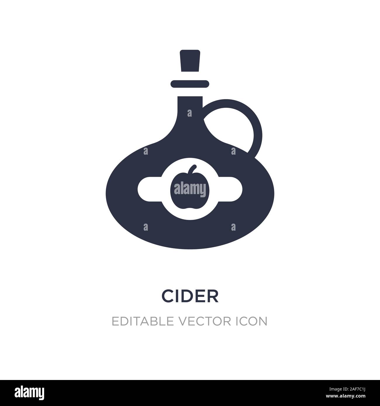 cider icon on white background. Simple element illustration from Food ...