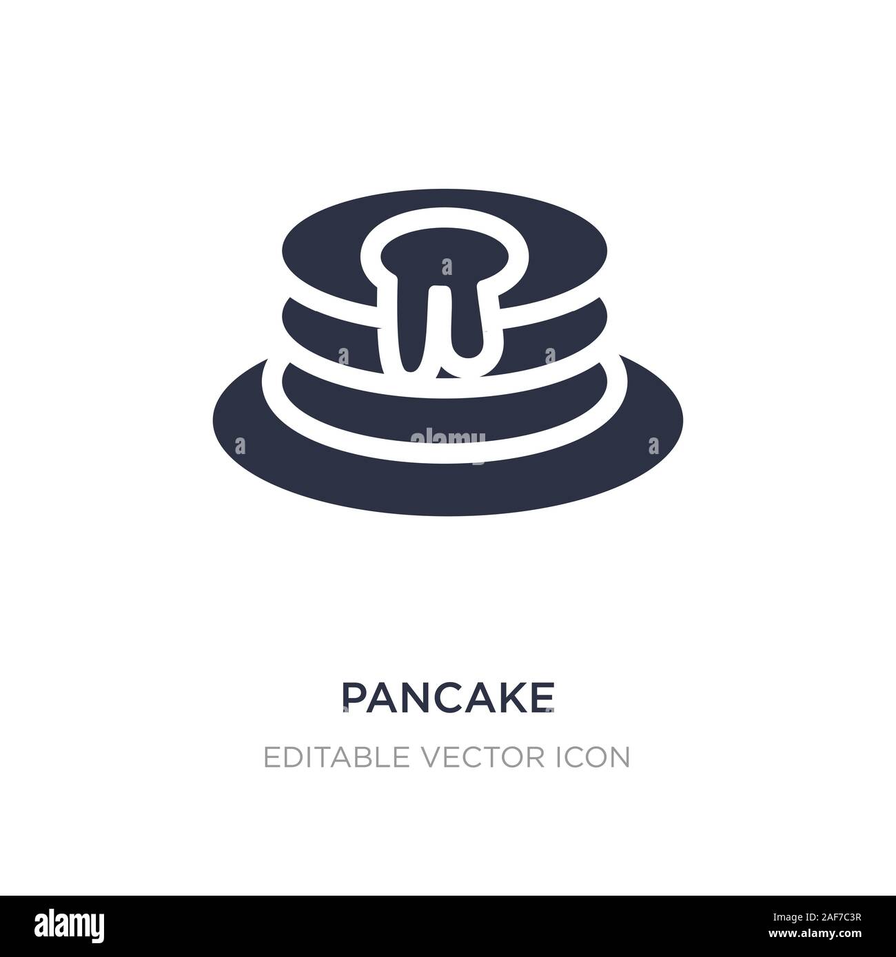 pancake icon on white background. Simple element illustration from Food ...