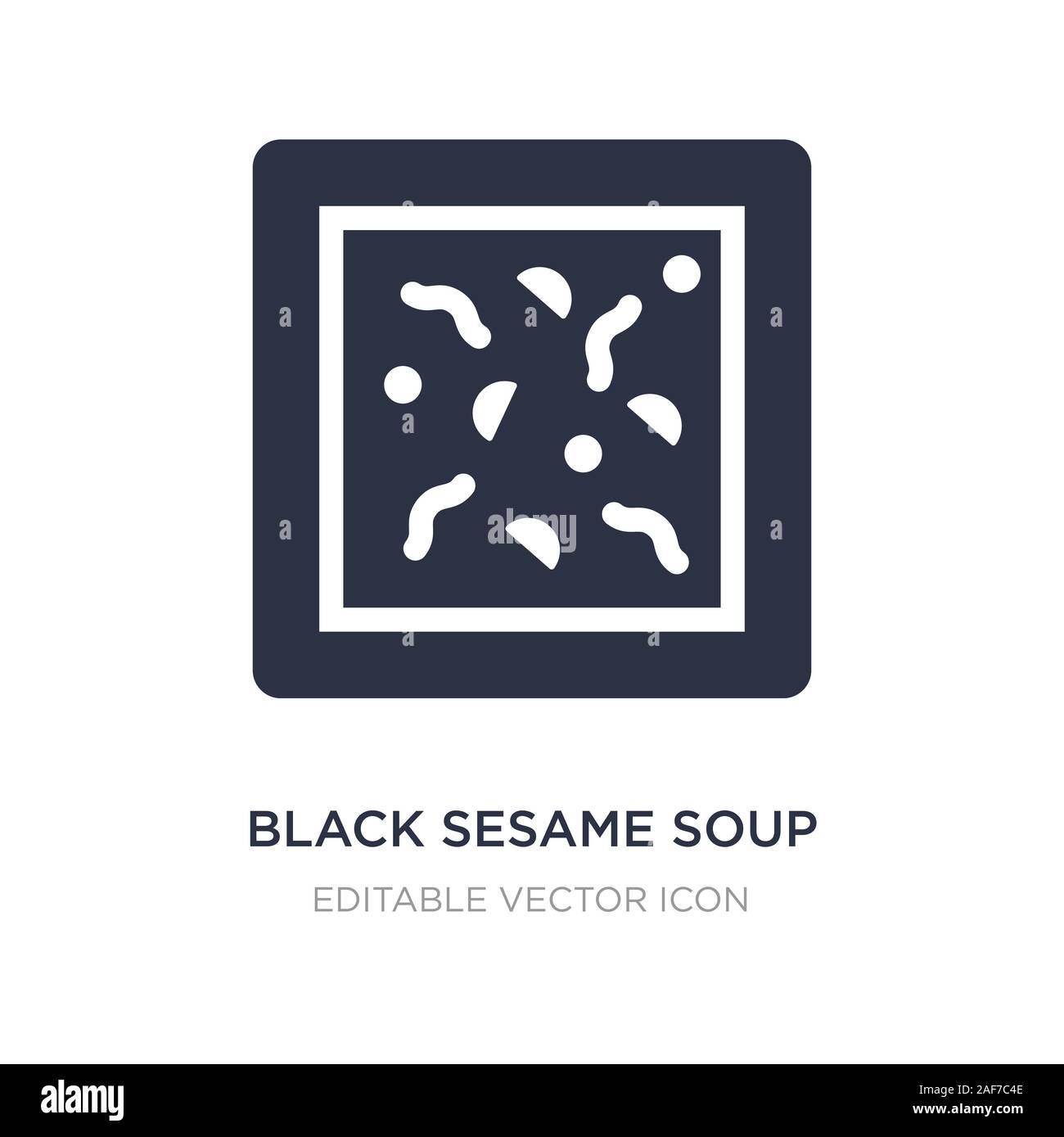 black sesame soup icon on white background. Simple element illustration ...