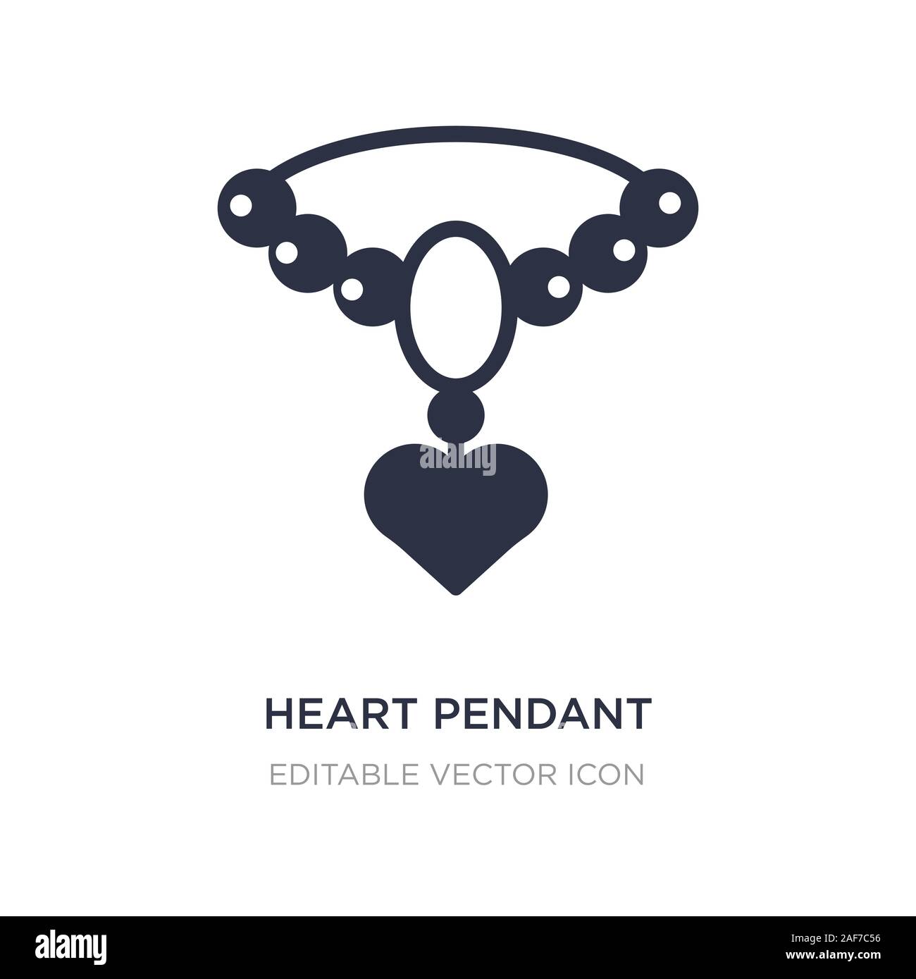 heart pendant icon on white background. Simple element illustration ...