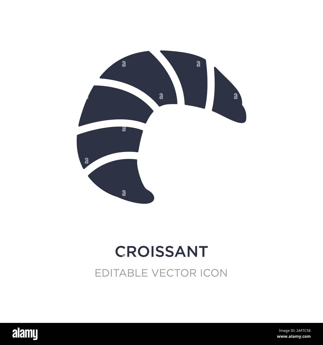 croissant icon on white background. Simple element illustration from ...