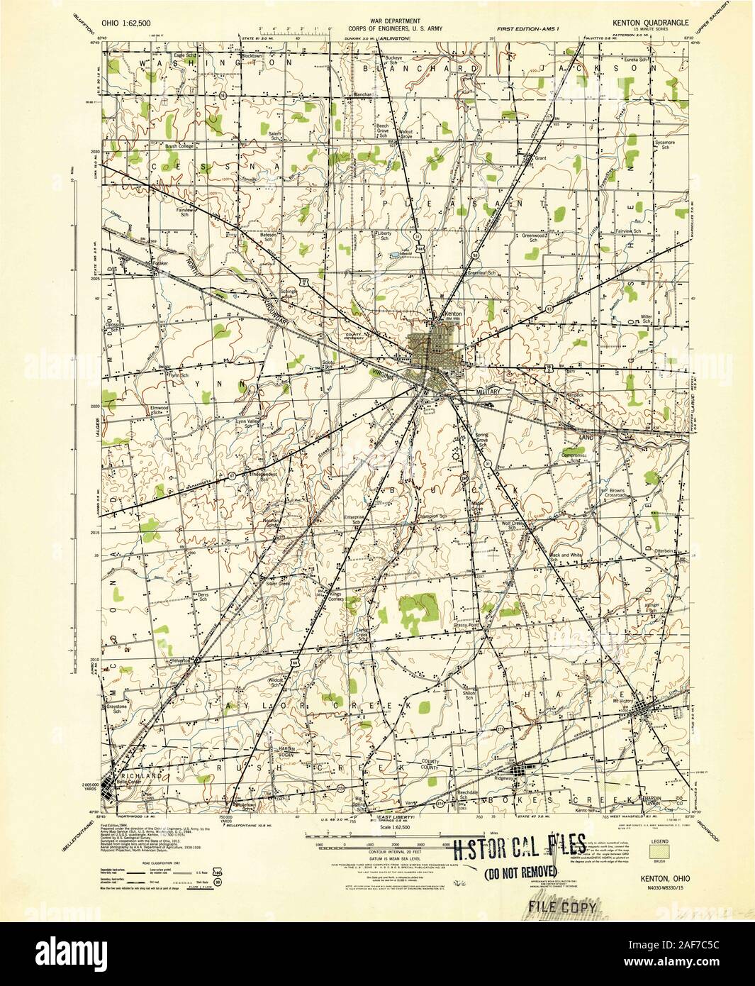 Map of kenton ohio hi-res stock photography and images - Alamy