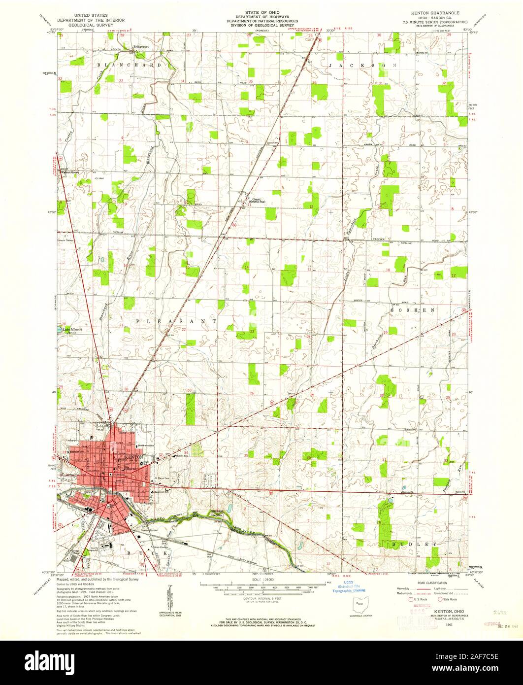Map of kenton ohio hi-res stock photography and images - Alamy