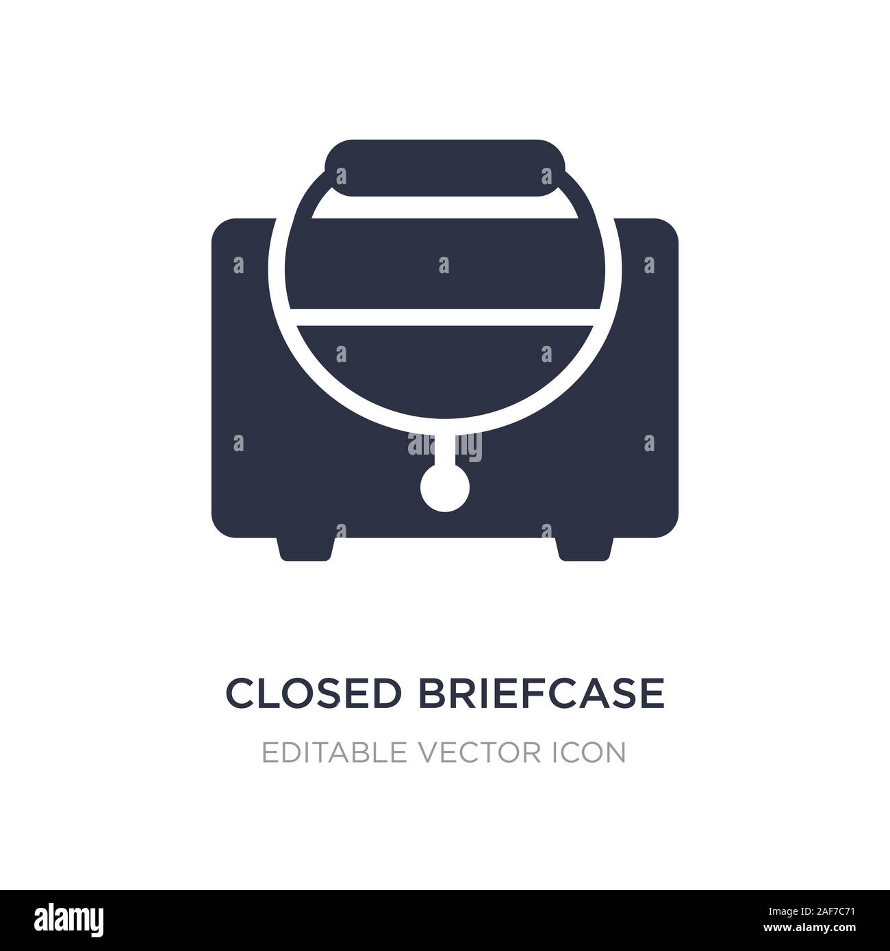 closed briefcase icon on white background. Simple element illustration ...