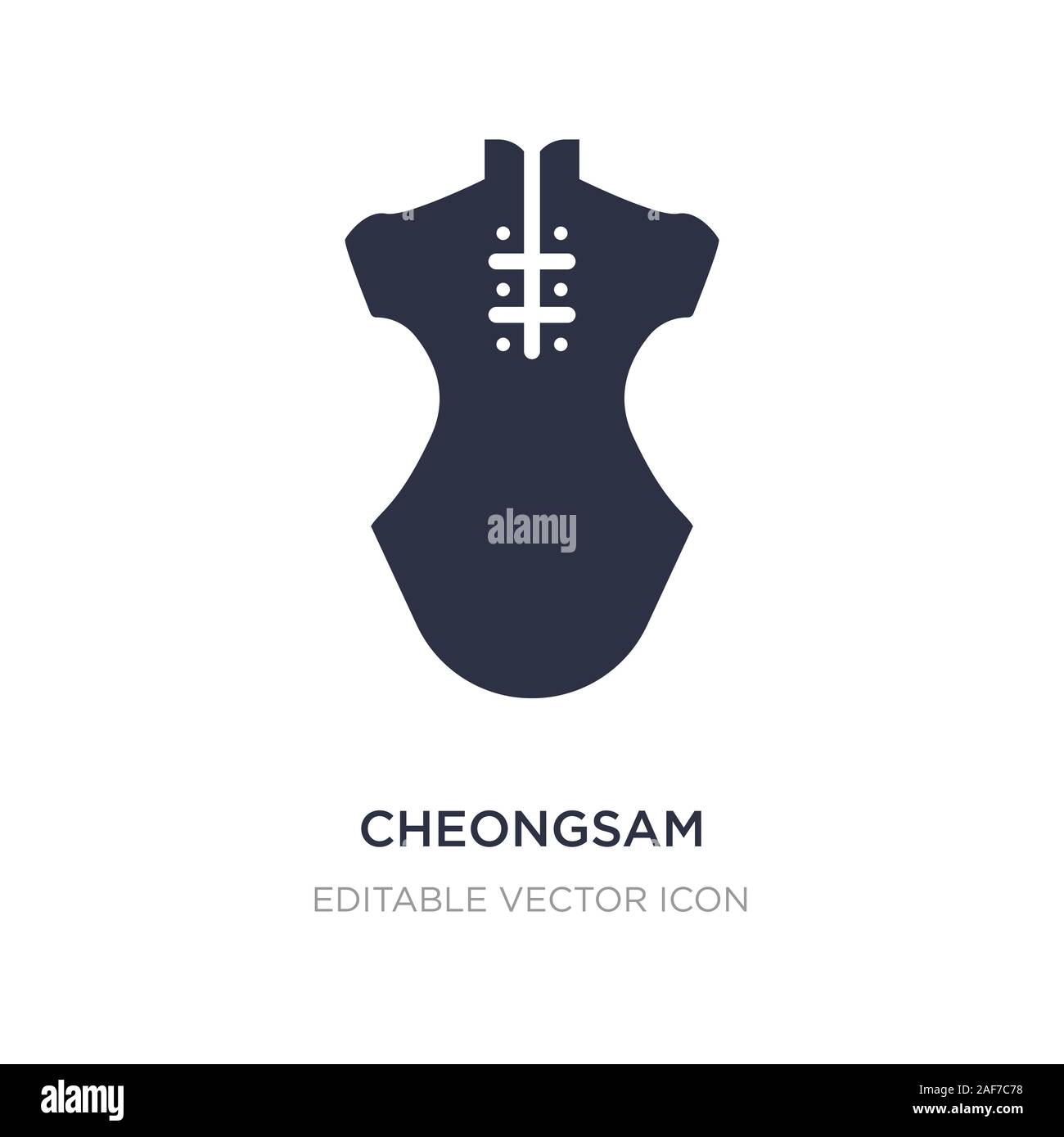 cheongsam icon on white background. Simple element illustration from ...