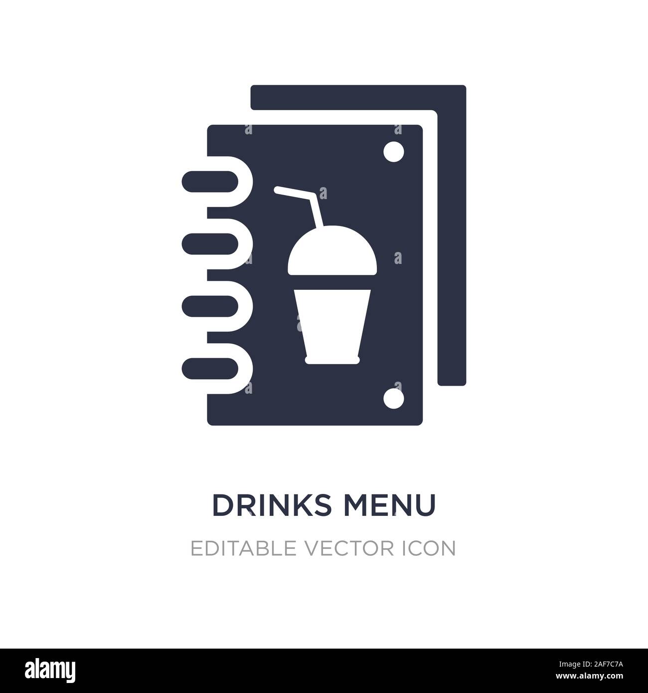 drinks menu icon on white background. Simple element illustration from ...
