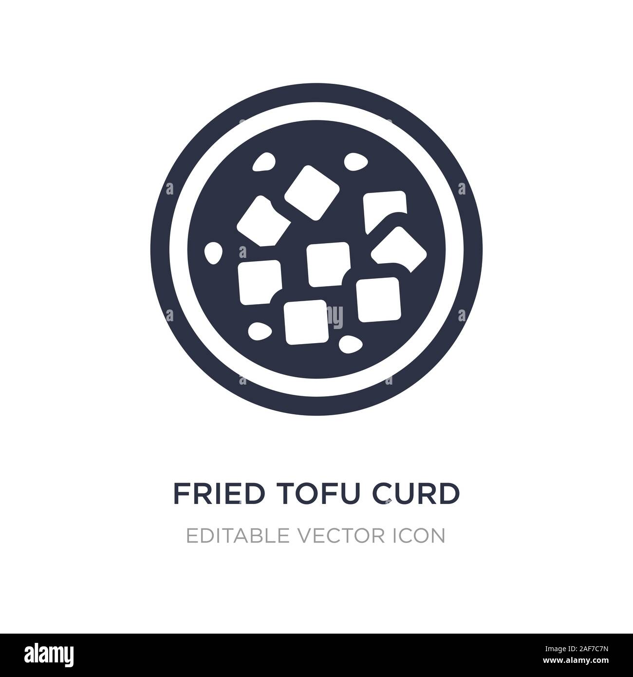 fried tofu curd balls icon on white background. Simple element ...