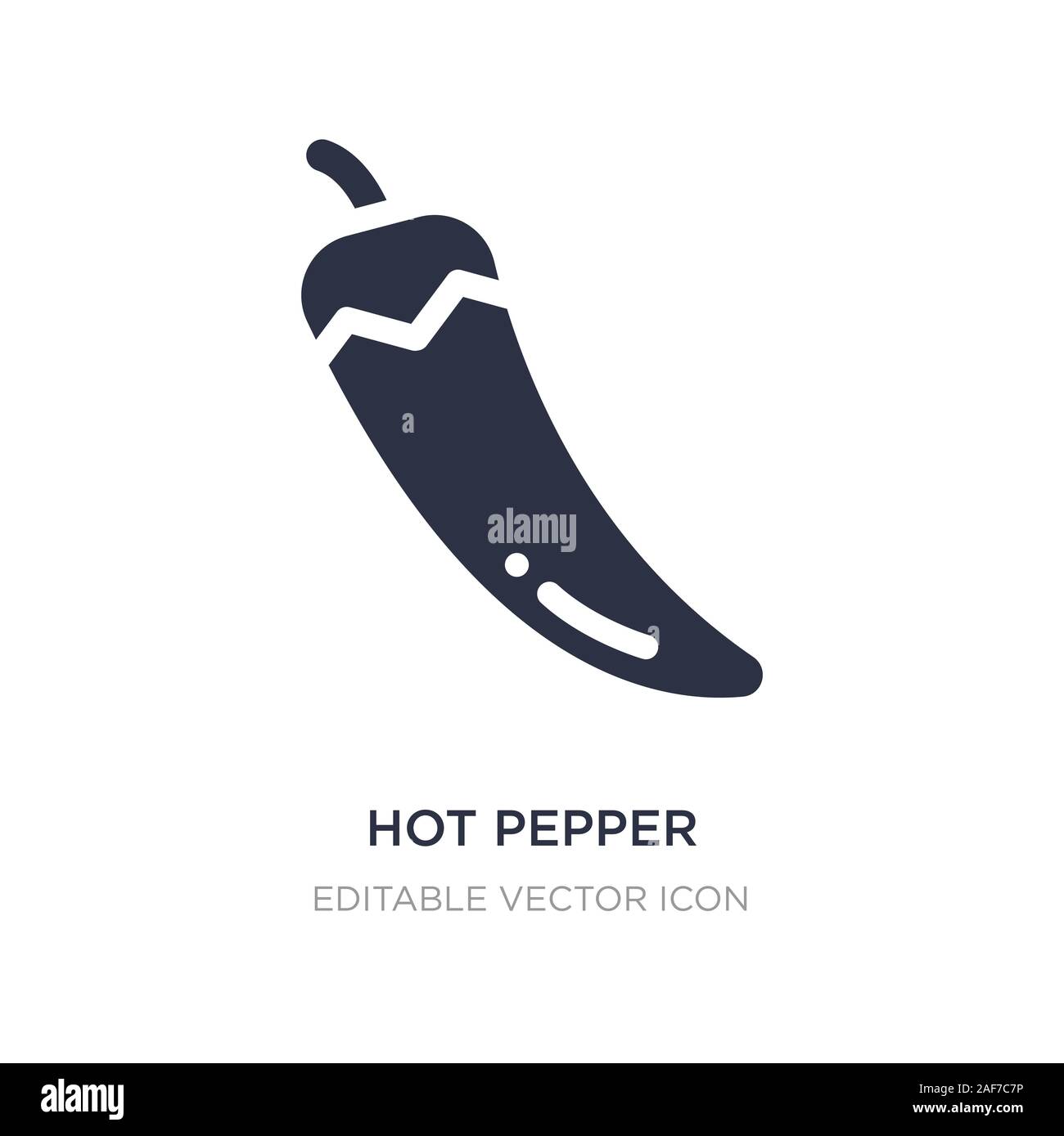 hot pepper icon on white background. Simple element illustration from ...
