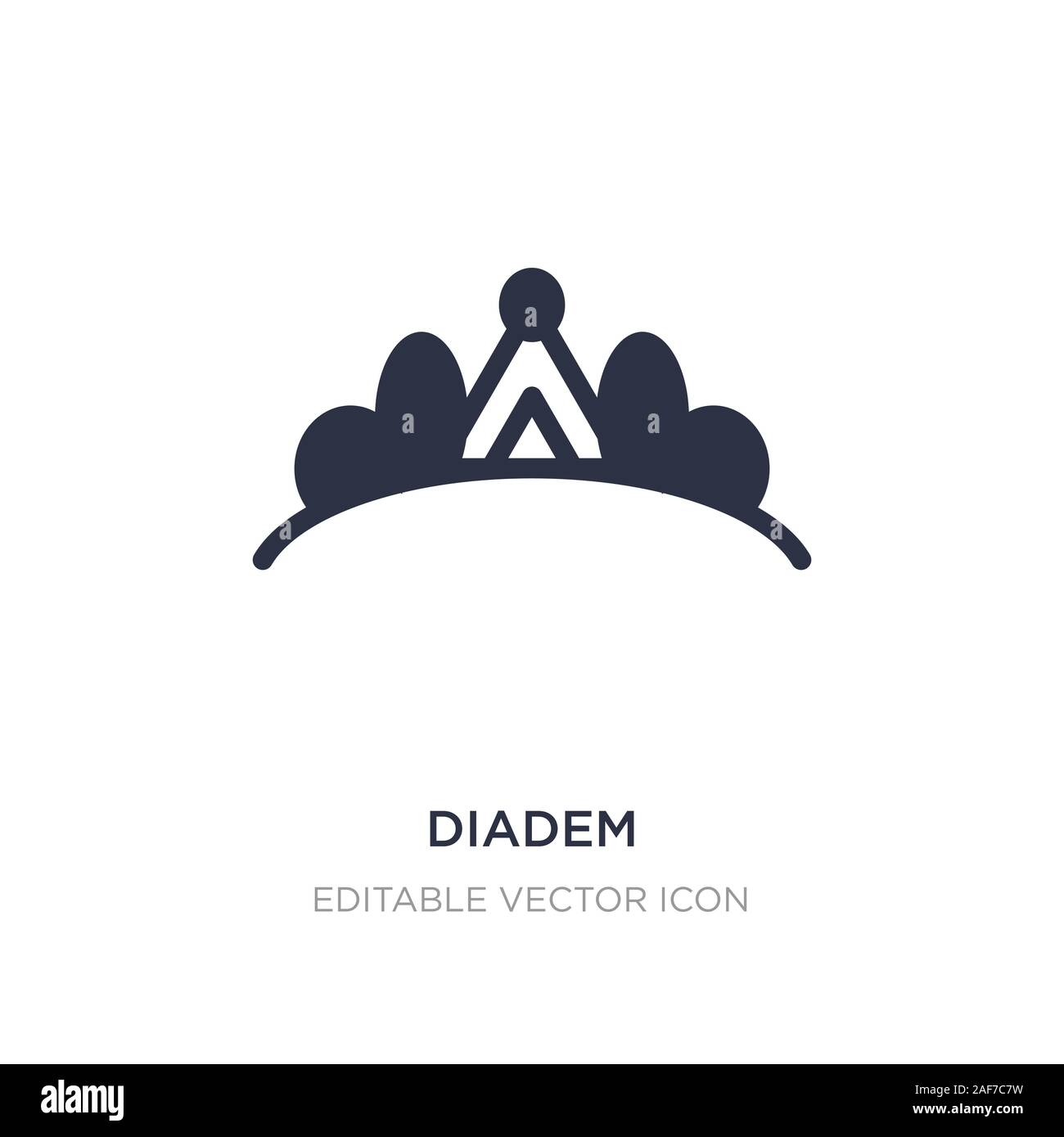 diadem icon on white background. Simple element illustration from ...